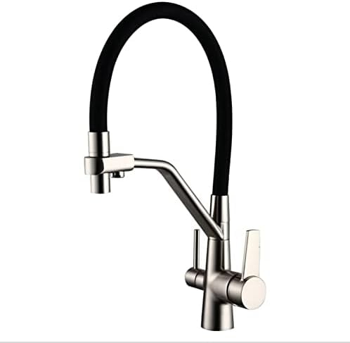 Chrome Purification Kitchen Sink Faucet Deck Mount 3 Way 360 Swivel ...
