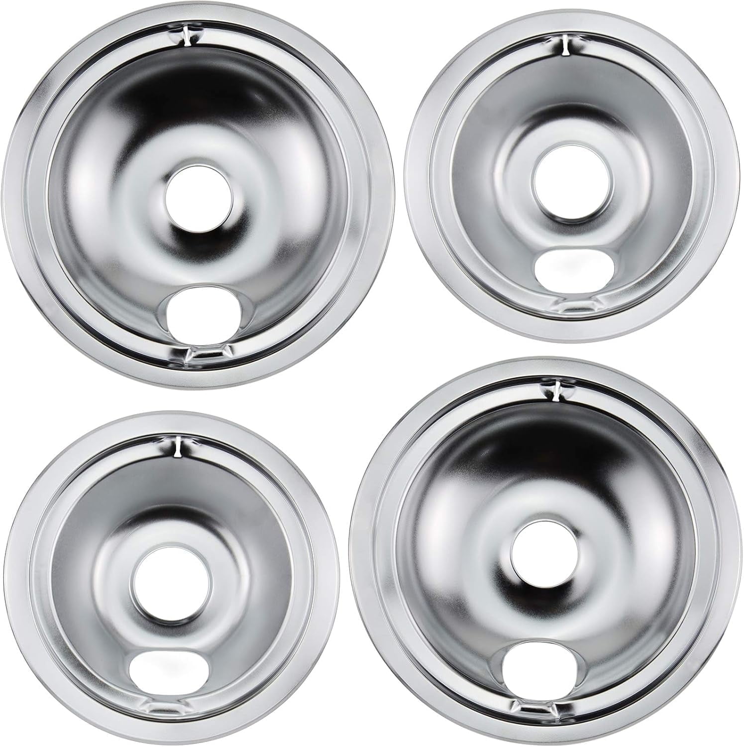 Chrome Range Drip Pans compatible with GE, Hotpoint and Kenmore ...