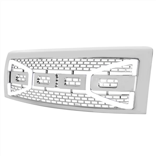 Chrome Raptor Style Front Grille with LED Bar for 2009-2014 Ford F-150 ...