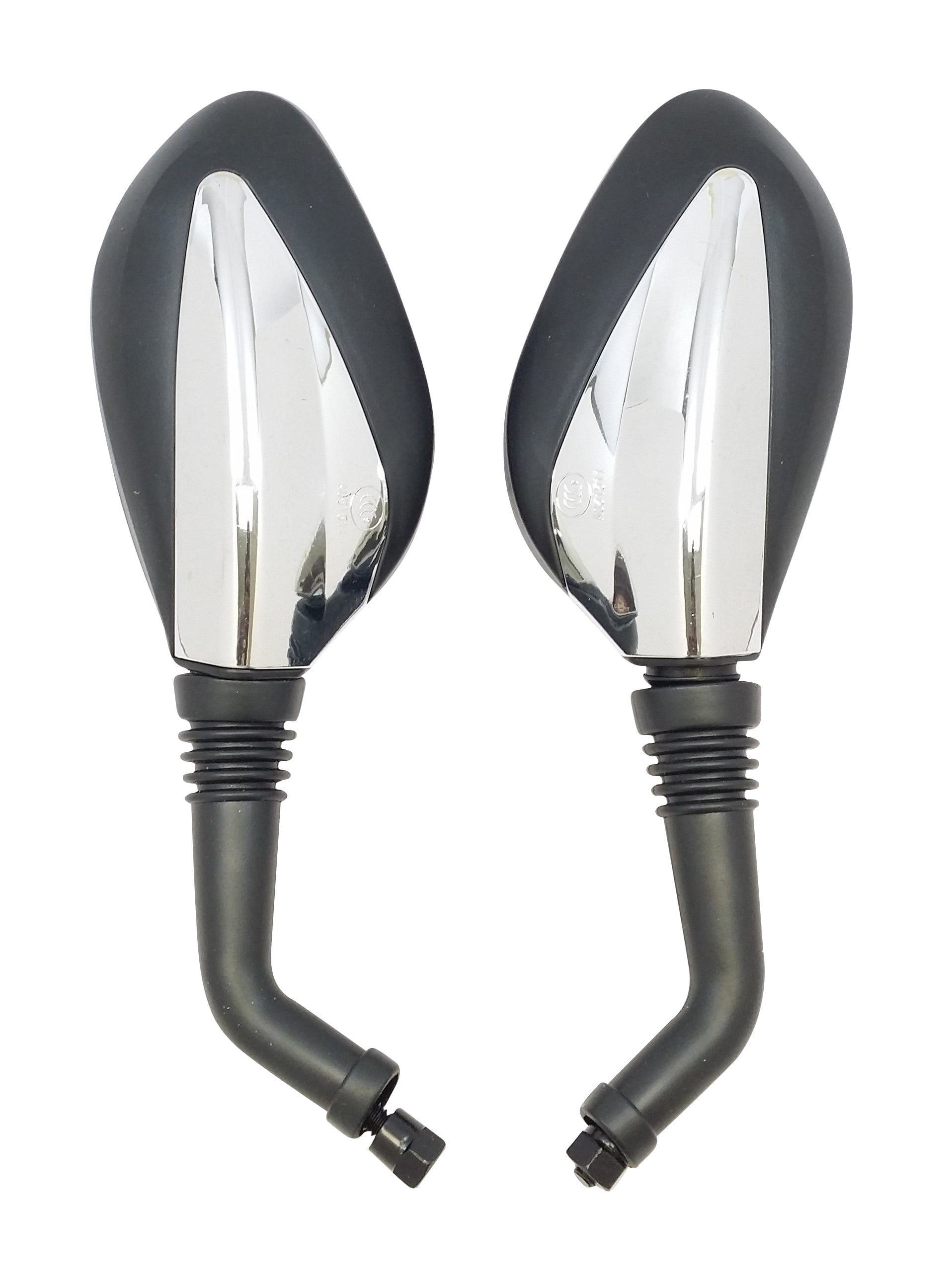 Chrome Rear View Mirror 8mm GY6 Scooter Moped Vespa Peace Tao Tao 50cc ...