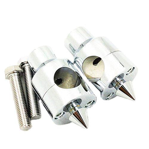 Chrome Round 1" Handlebar Riser for Harley Honda Kawasaki Suzuki Yamaha ...