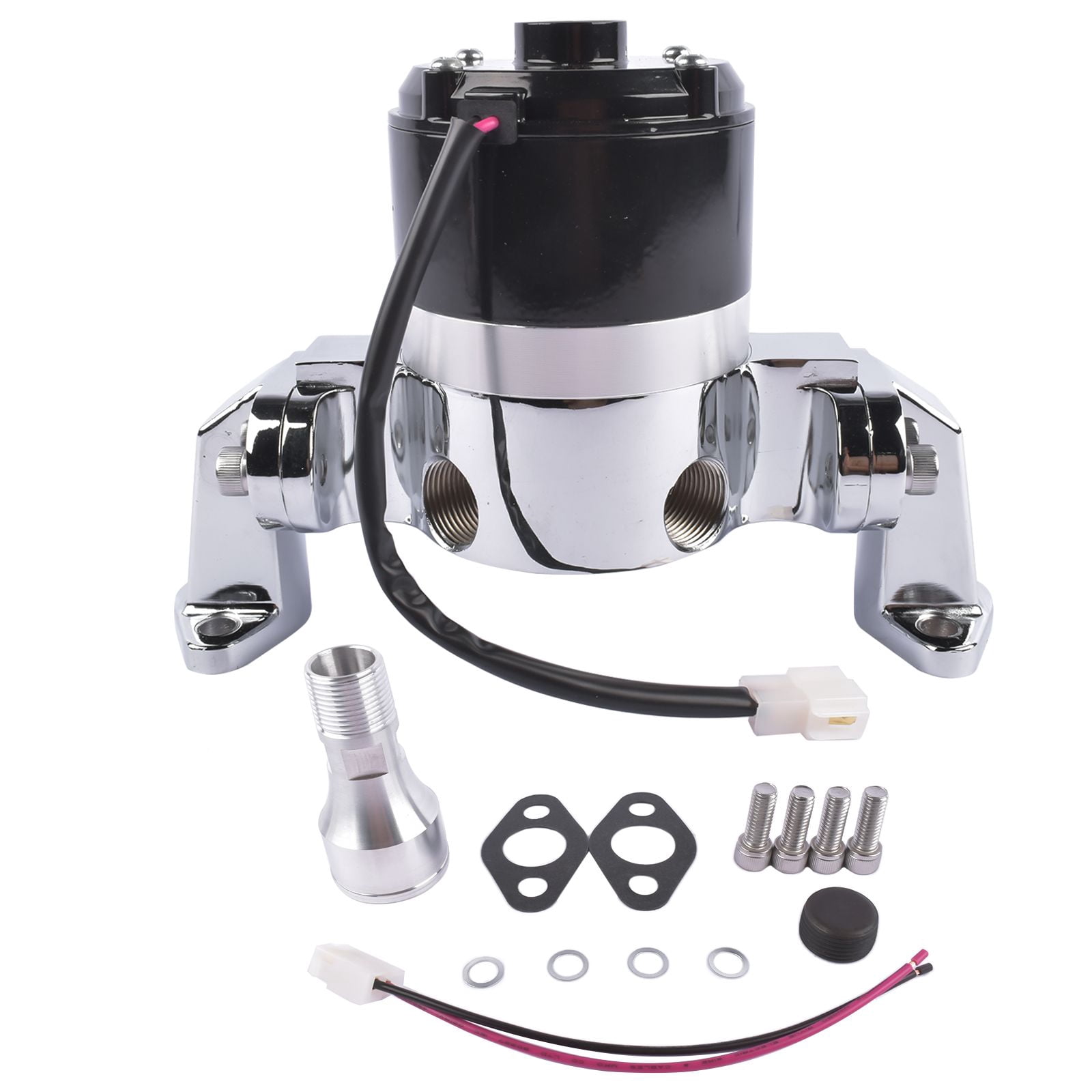 Chrome SBC Small Block Chevy Electric Water Pump - 8010C - 35 GPM ...