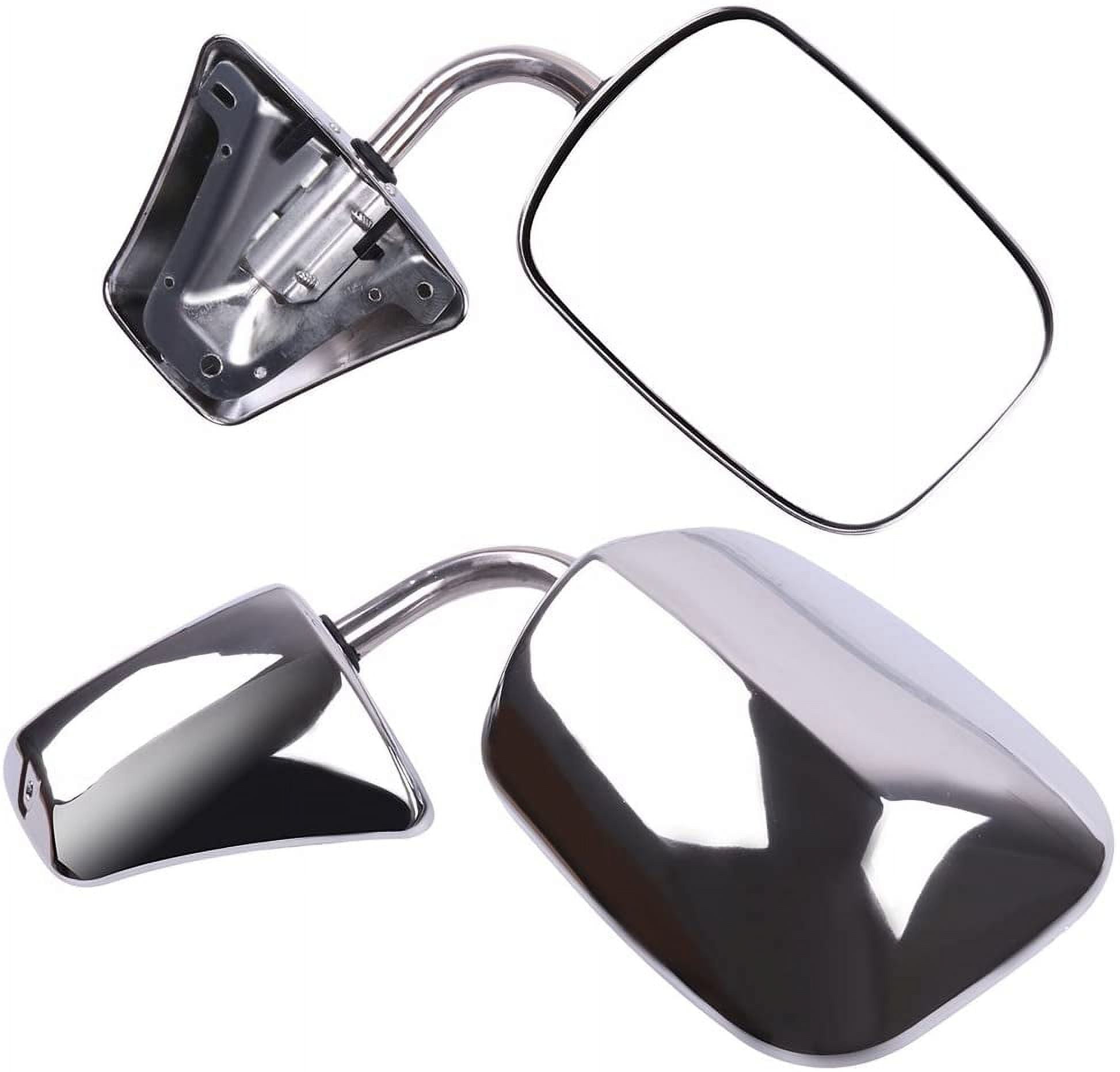 Chrome Set of 2 Manual Mirrors Driver & Right Side For Blazer Silverado ...