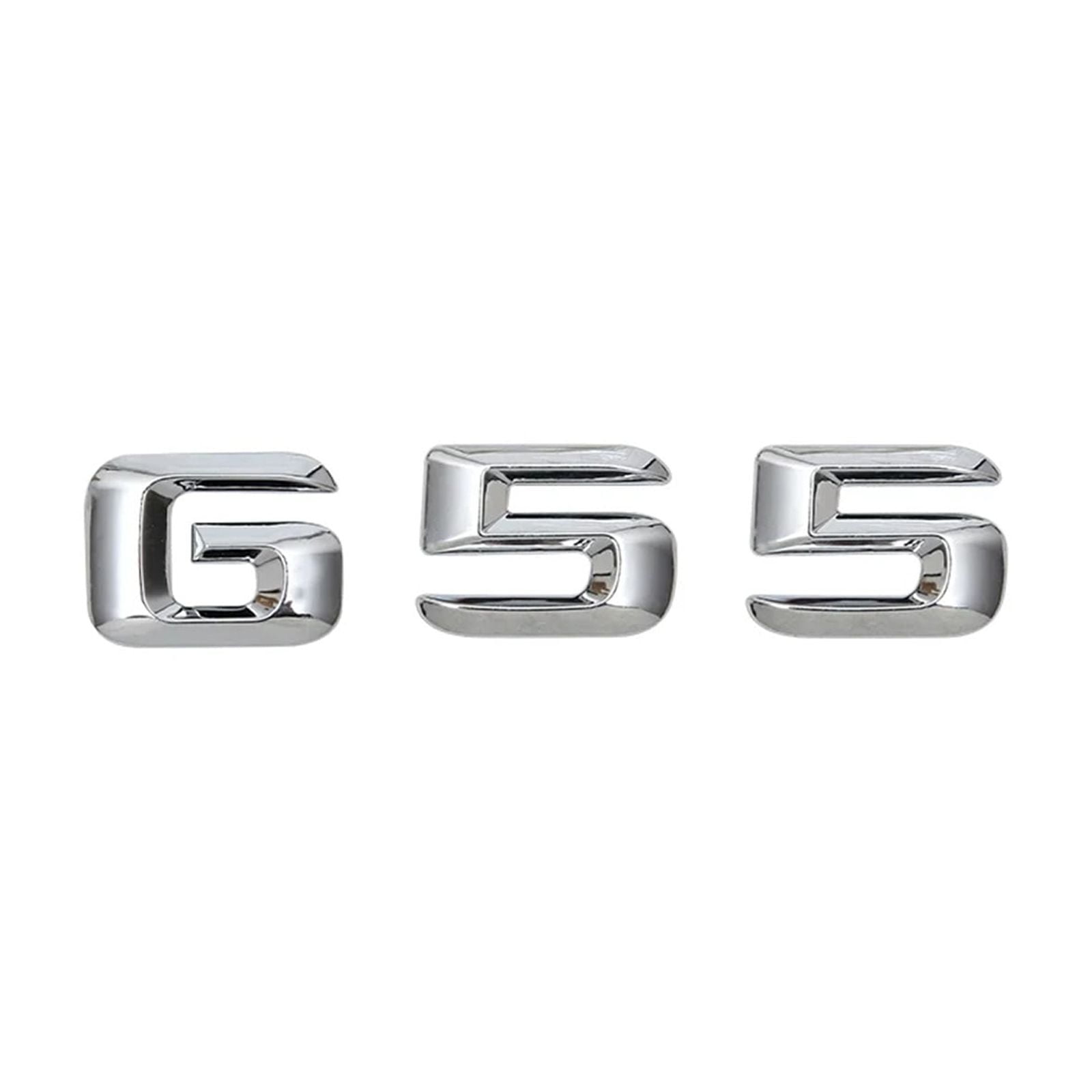 Chrome Shiny Silver ABS Car Trunk Rear Number Letters Words Badge ...