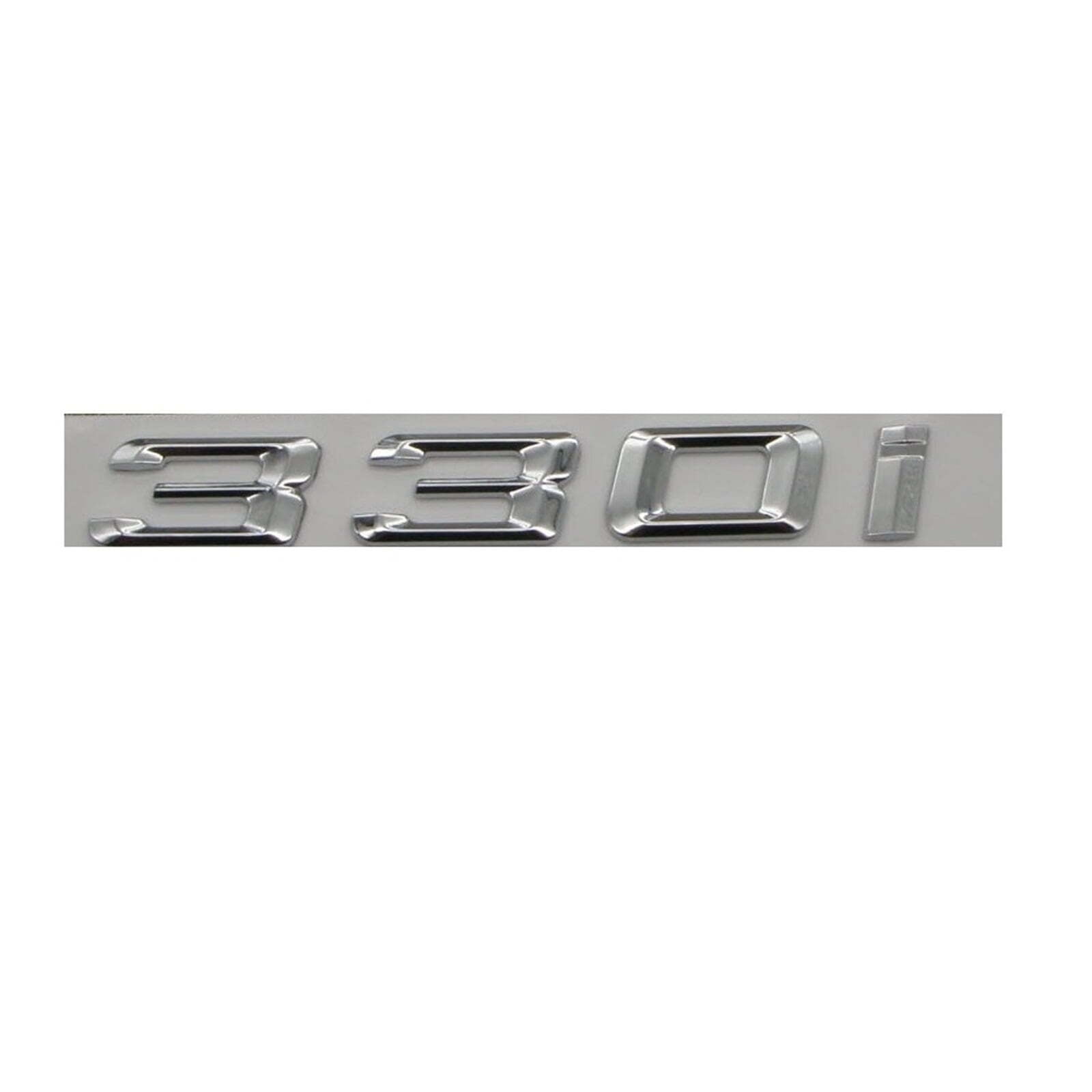 Chrome Shiny Silver ABS Number Letters Word Car Trunk Badge Emblem ...