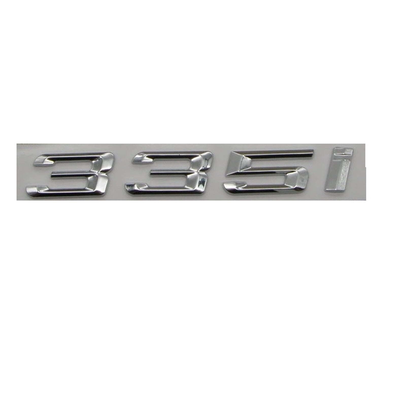 Chrome Shiny Silver ABS Number Letters Word Car Trunk Badge Emblem ...