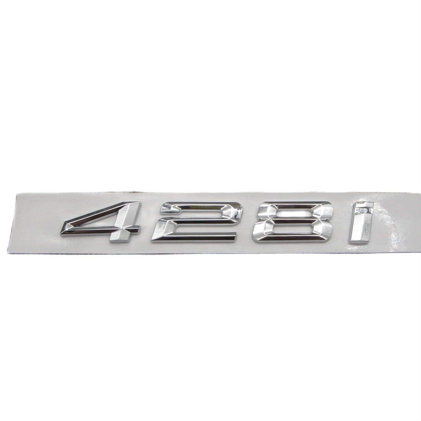 Chrome Shiny Silver ABS Number Letters Word Car Trunk Badge Emblem ...