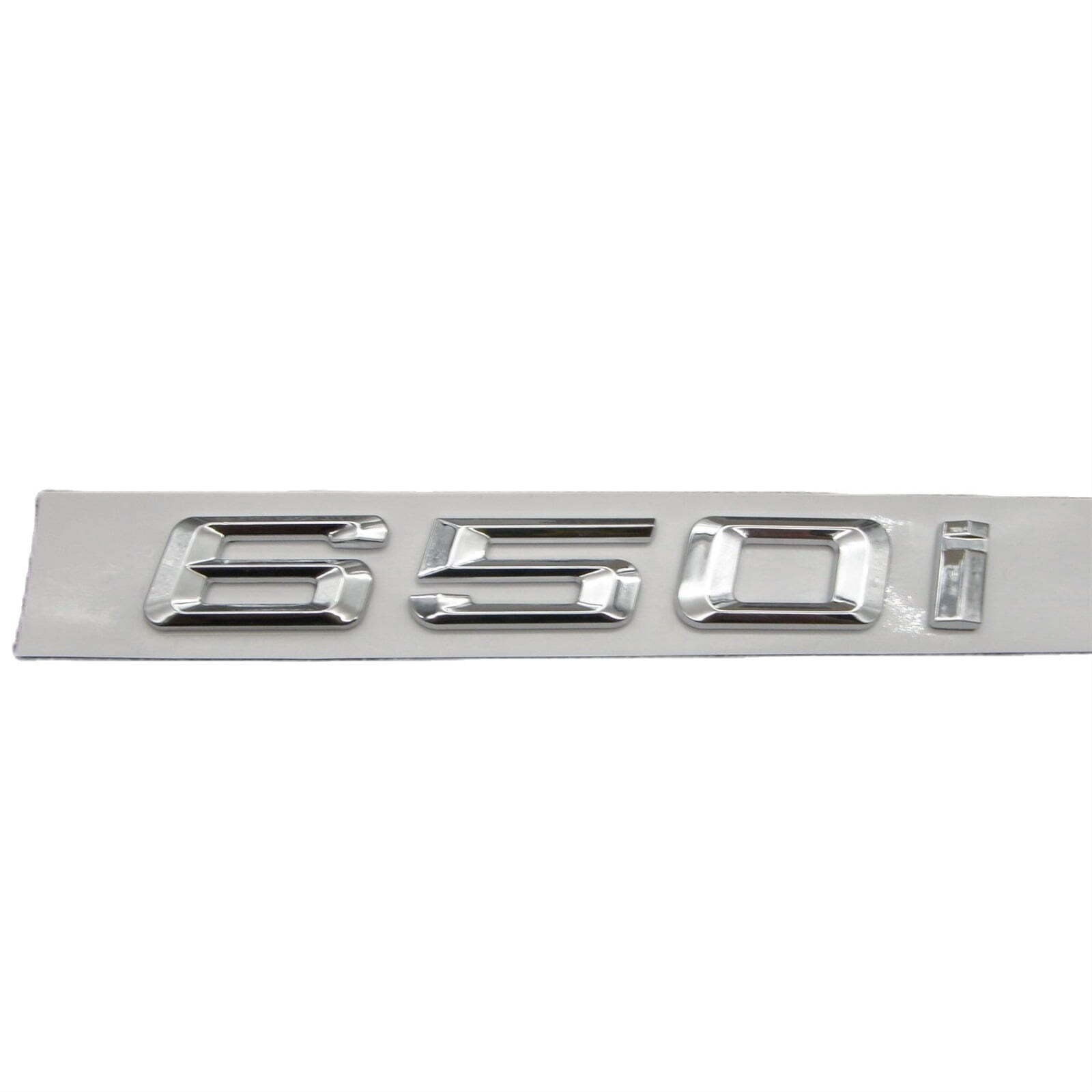 Chrome Shiny Silver ABS Number Letters Word Car Trunk Badge Emblem ...