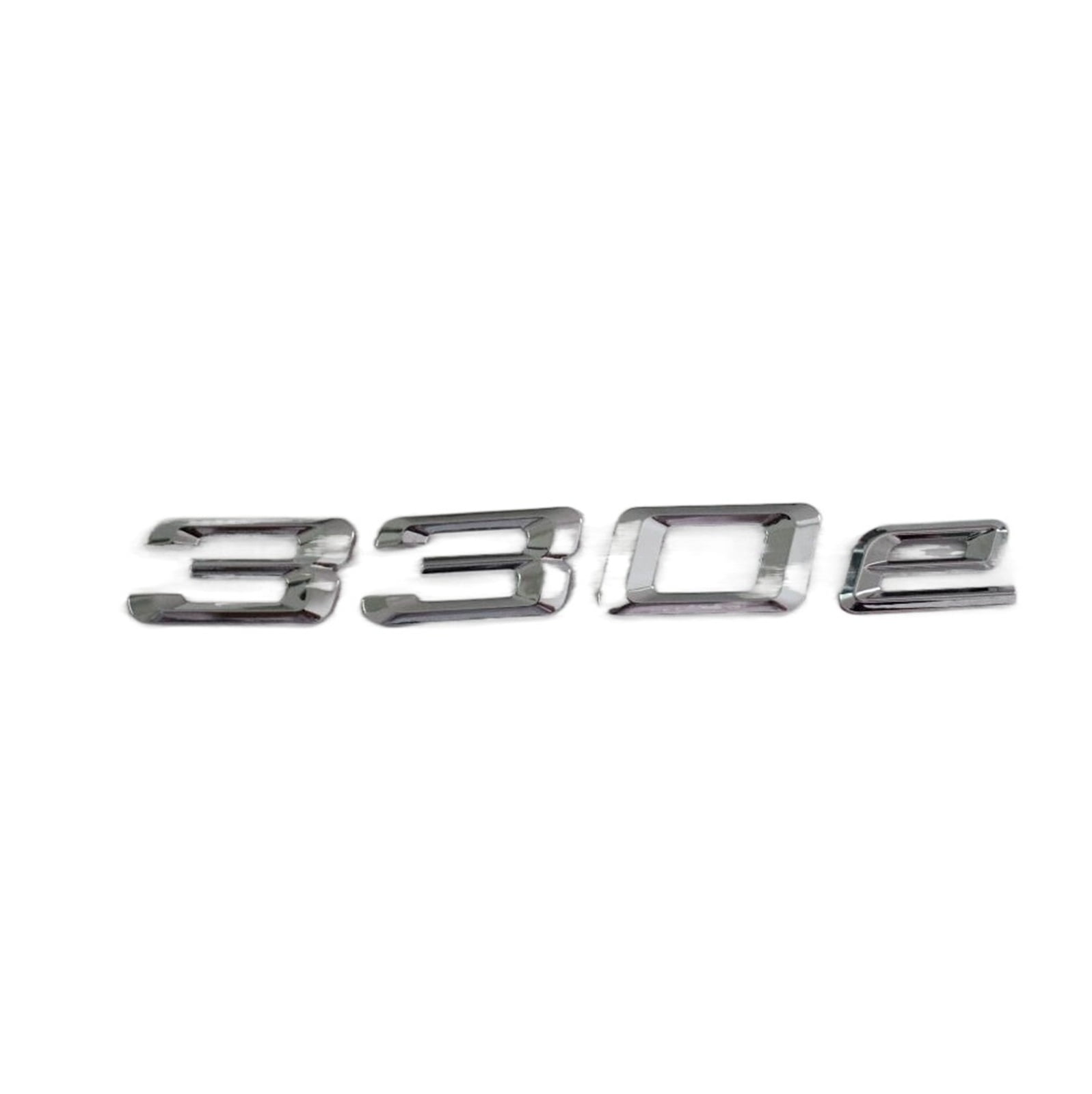 Chrome Shiny Silver ABS Number Letters Word Car Trunk Badge Emblem ...