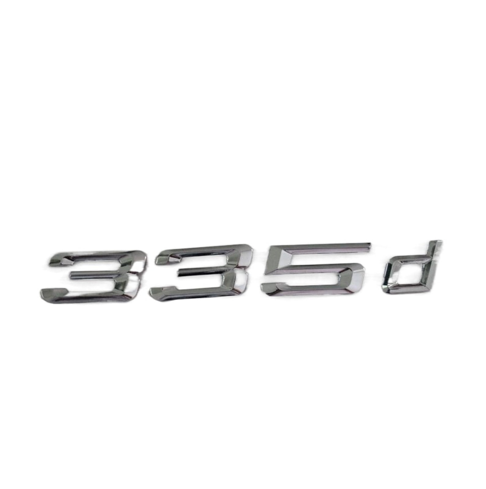 Chrome Shiny Silver ABS Number Letters Word Car Trunk Badge Emblem ...