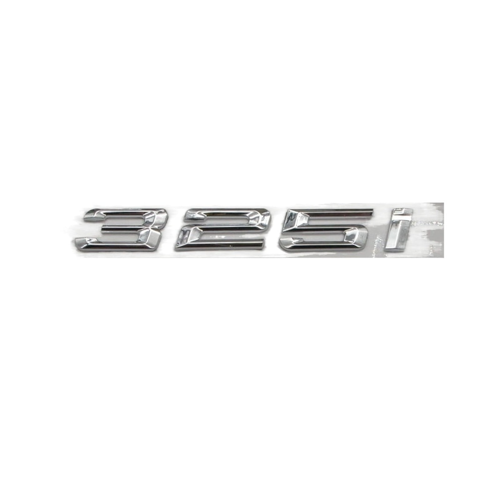 Chrome Shiny Silver ABS Number Letters Word Car Trunk Badge Emblem ...