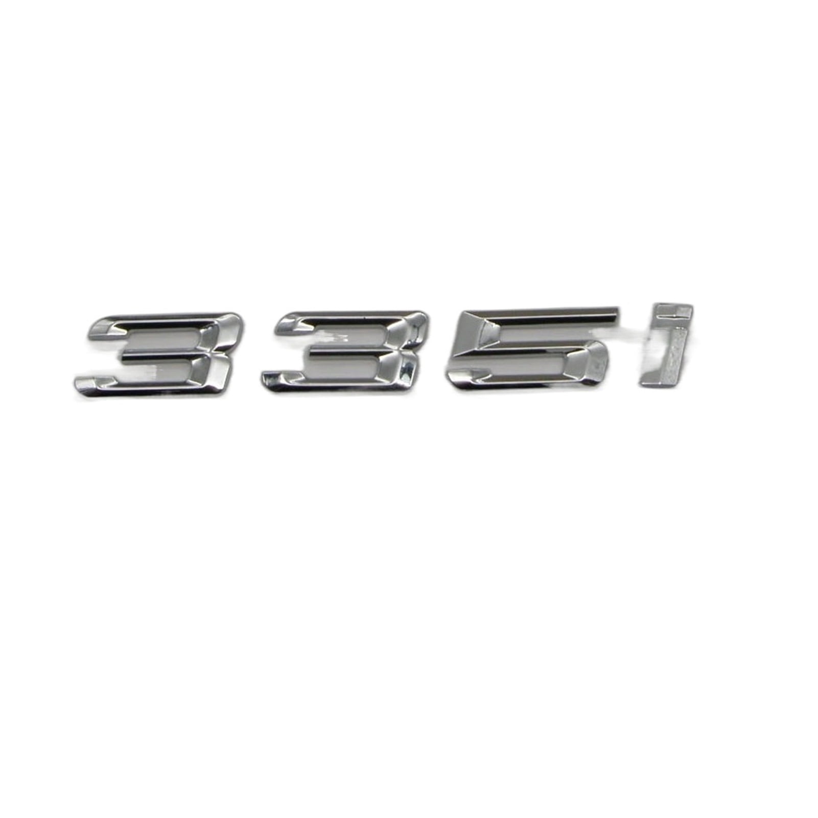 Chrome Shiny Silver ABS Number Letters Word Car Trunk Badge Emblem ...