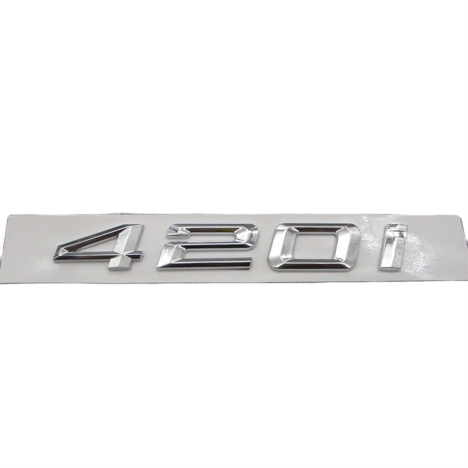Chrome Shiny Silver ABS Number Letters Word Car Trunk Badge Emblem ...