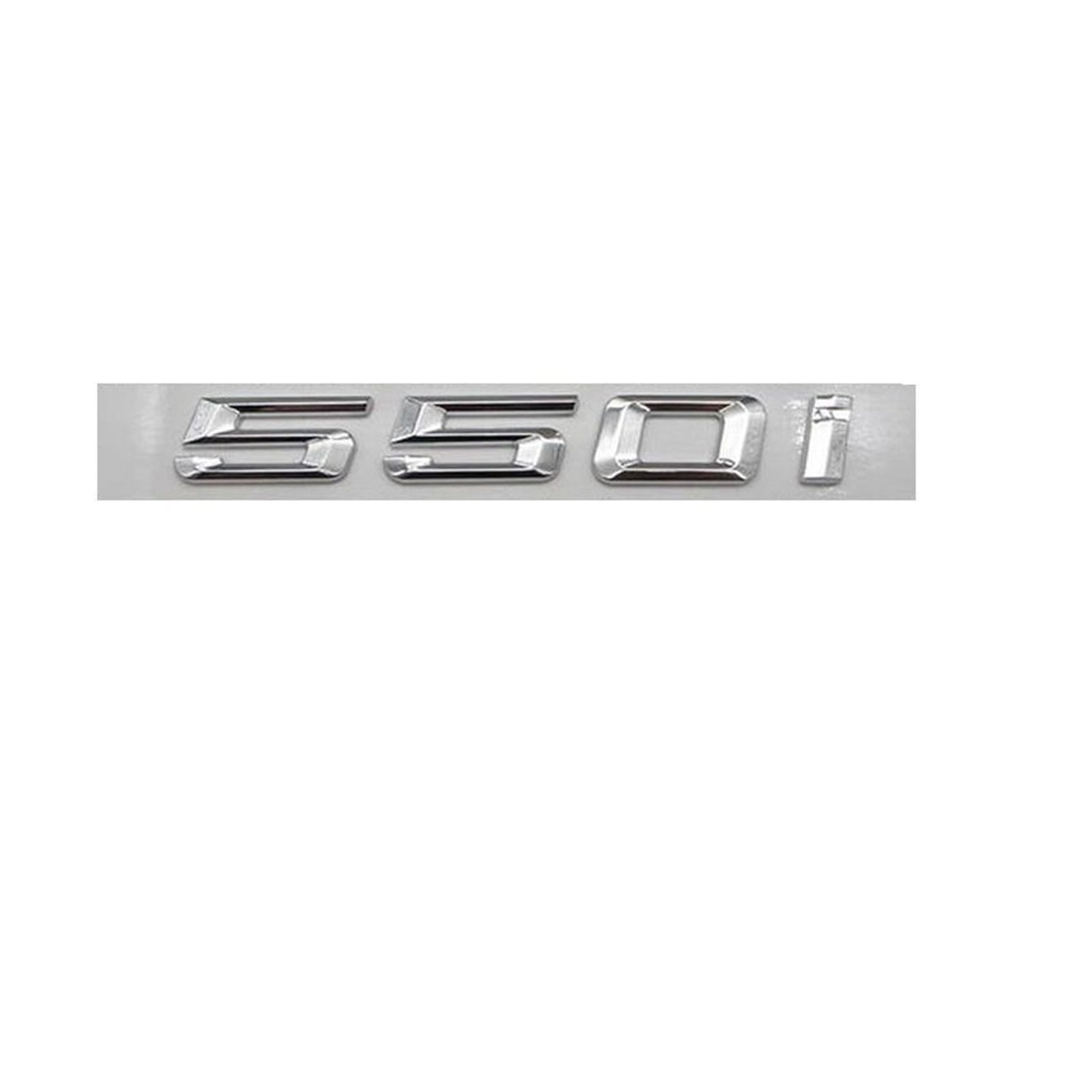 Chrome Shiny Silver ABS Number Letters Word Car Trunk Badge Emblem ...