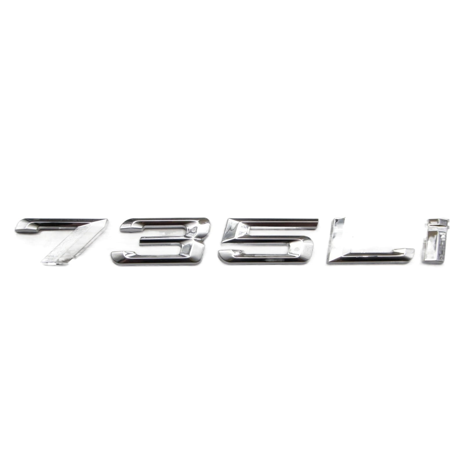 Chrome Shiny Silver ABS Number Letters Word Car Trunk Badge Emblem ...