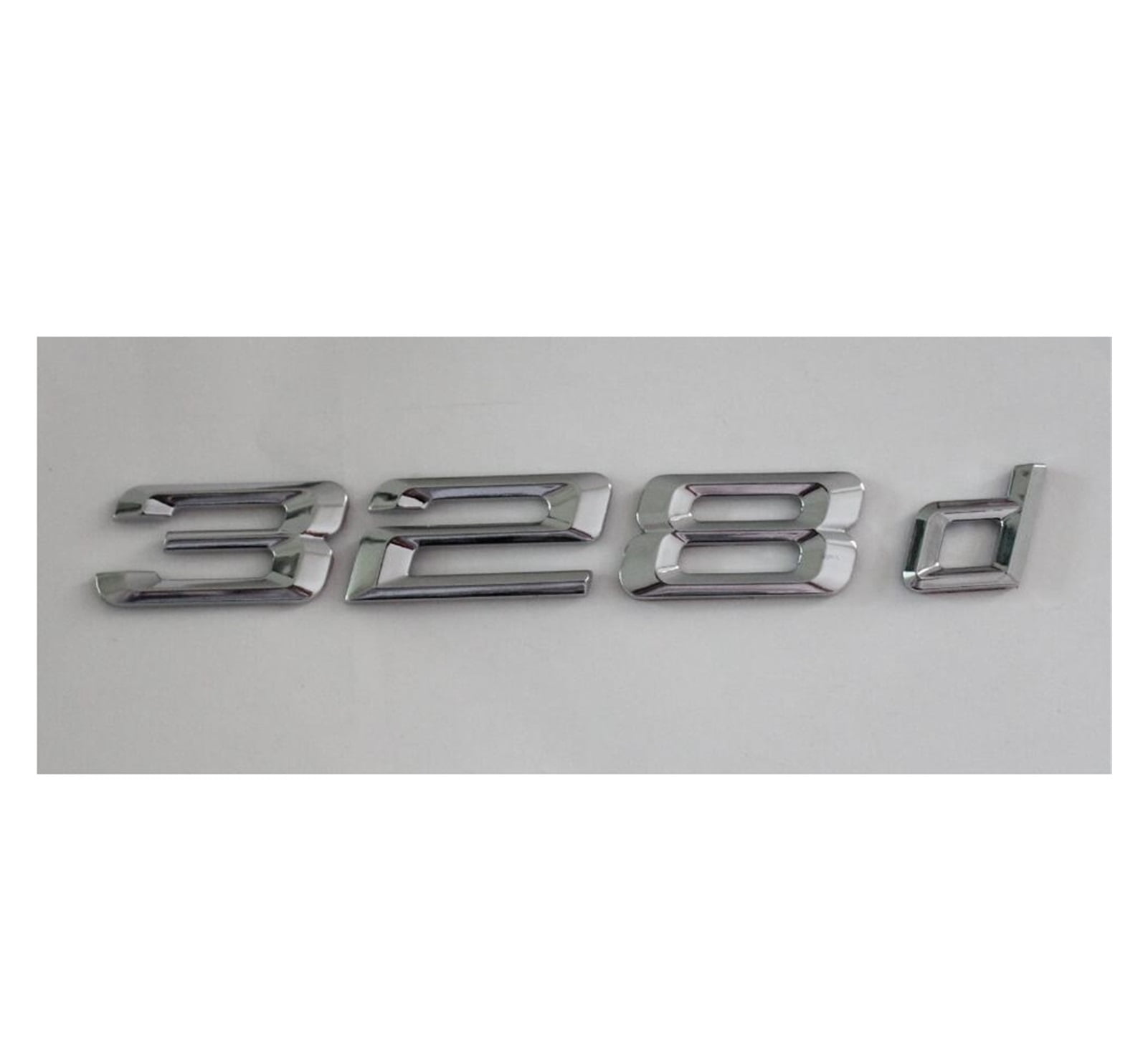 Chrome Shiny Silver ABS Number Letters Word Letter Car Trunk Badge ...
