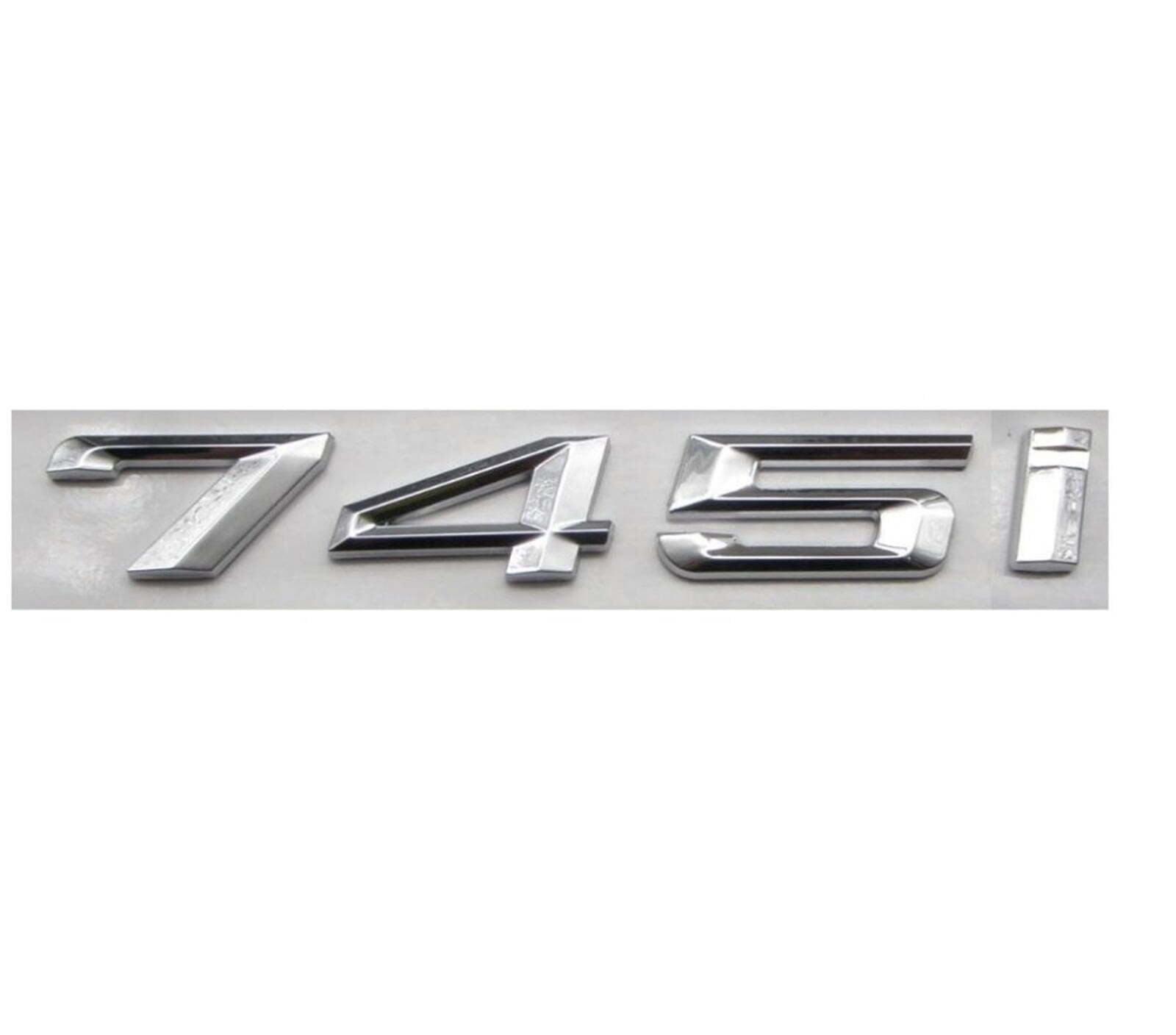 Chrome Shiny Silver ABS Number Letters Words Car Trunk Badge Emblem ...