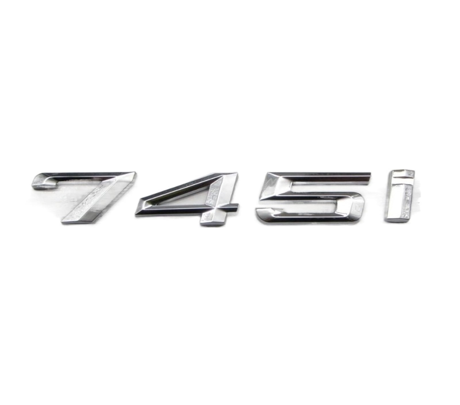 Chrome Shiny Silver ABS Number Letters Words Car Trunk Badge Emblem ...