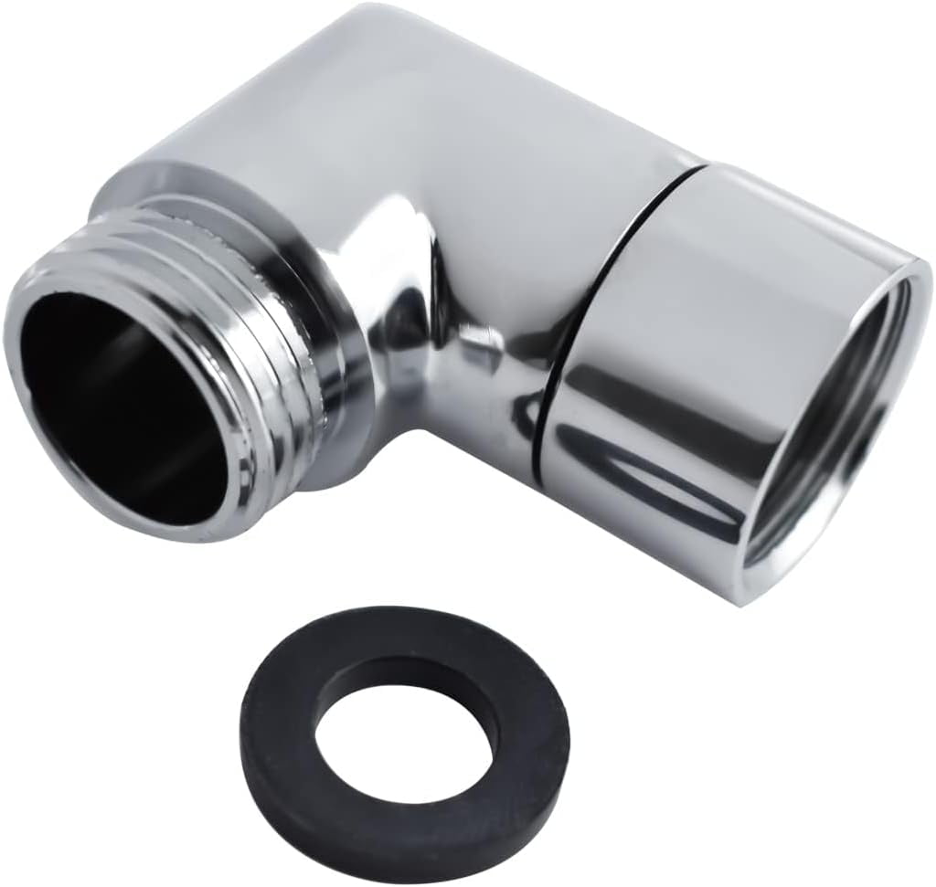 Chrome Shower Arm Extension Elbow Connector for Wall-mounted or ...
