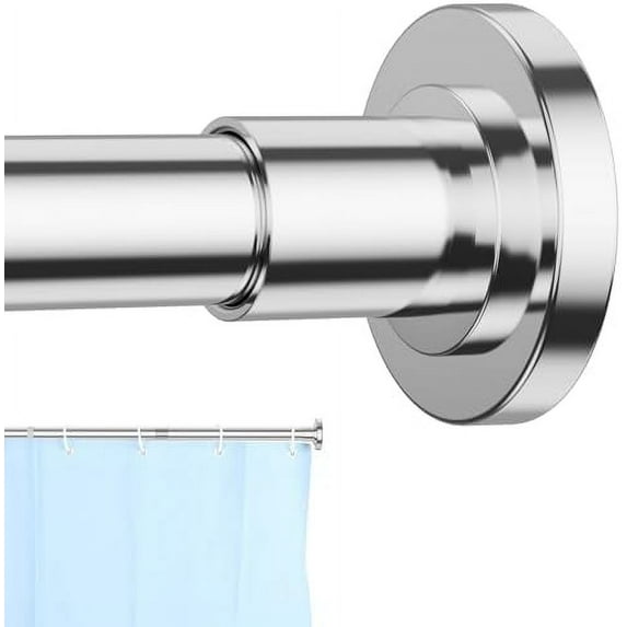 Chrome Shower Curtain Rod 31 to 68 Inch,1 Inch Diameter Adjustable ...