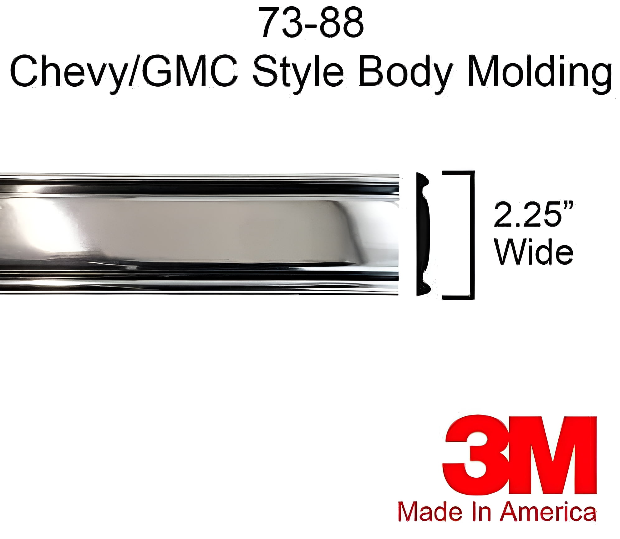 Chrome Side Body Trim Molding 1973-1987 Chevy GMC C10, C20, C30, K10 ...