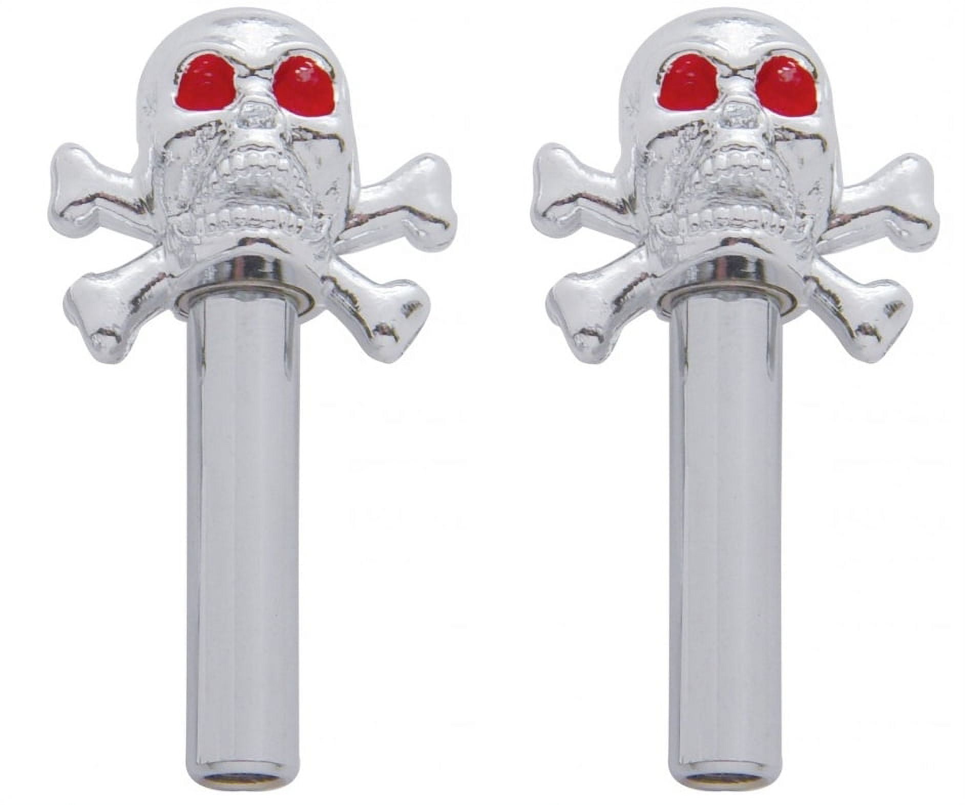 Chrome Skull and Cross Bones Door Lock Knobs - Pair - Walmart.com