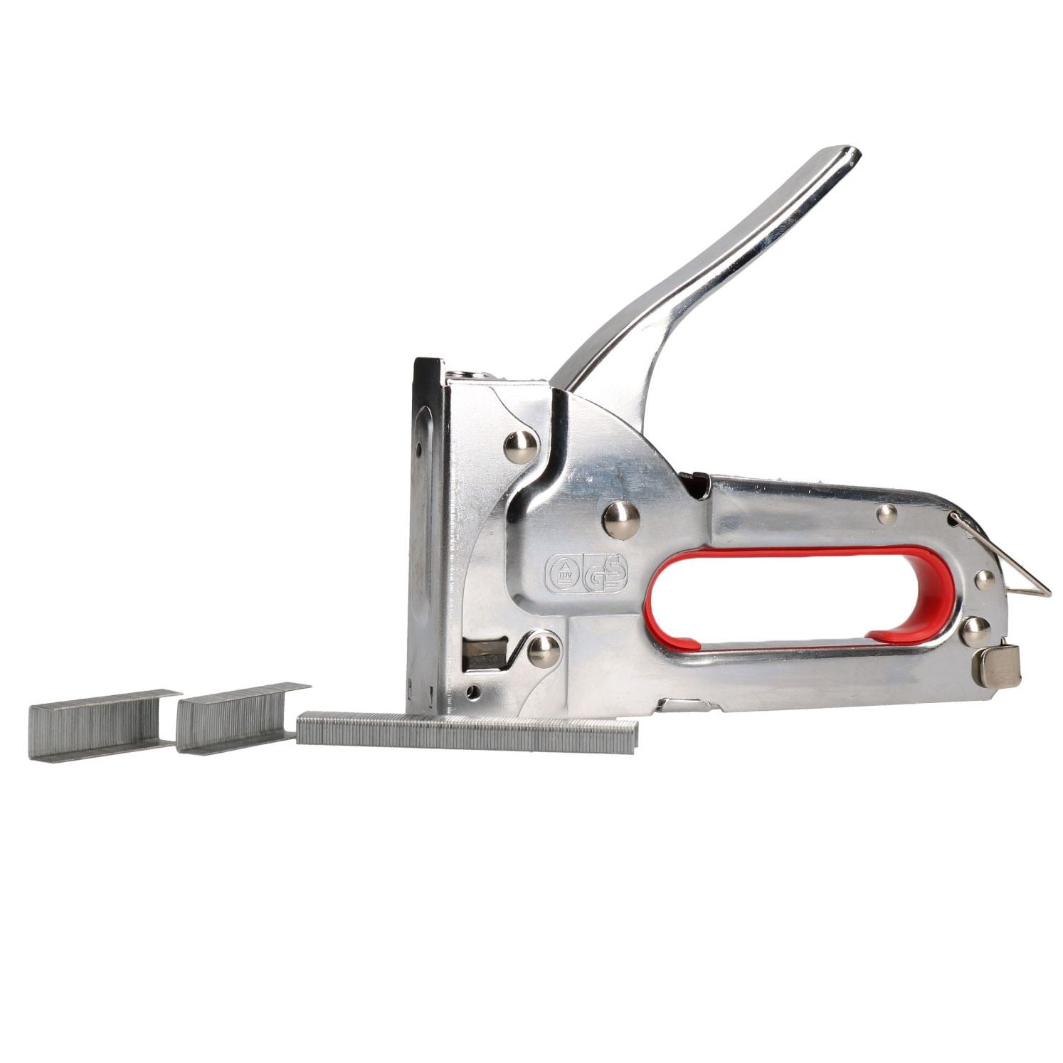 Chrome Staple Gun Hand Operated 4-8mm Staples JT21 Stapler Craft Hobby ...