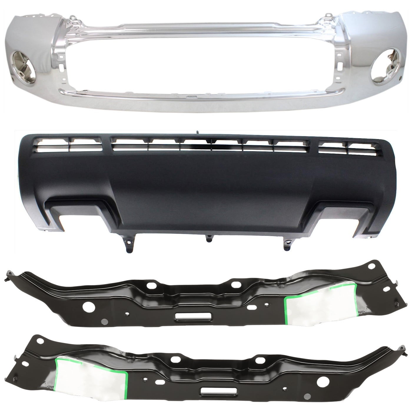 Chrome Steel Bumper Face Bars for 2010-2013 for Toyota for Tundra Crew ...