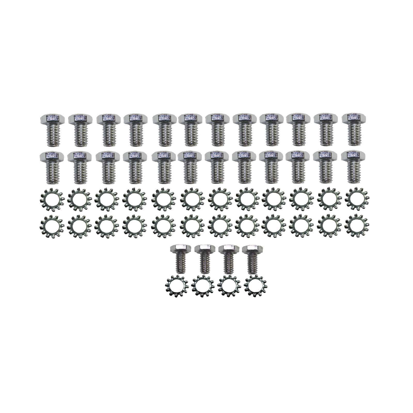Chrome Steel Oil Pan Bolt Kit for Chevy Big Block / Pontiac / Chrysler ...