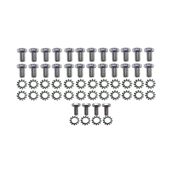 Chrome Steel Oil Pan Bolt Kit for Chevy Big Block / Pontiac / Chrysler ...