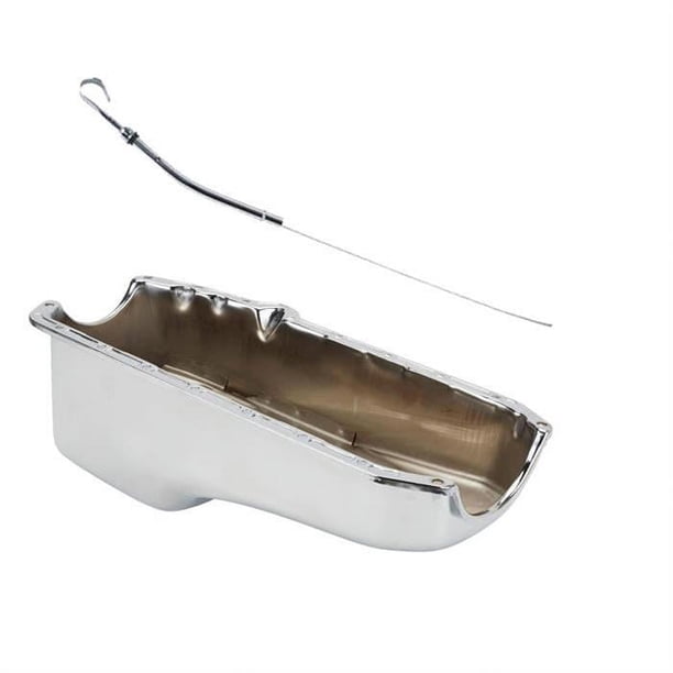 Chrome Steel Oil Pan with Chrome Plated Steel Dipstick, Fits 1957-79 ...