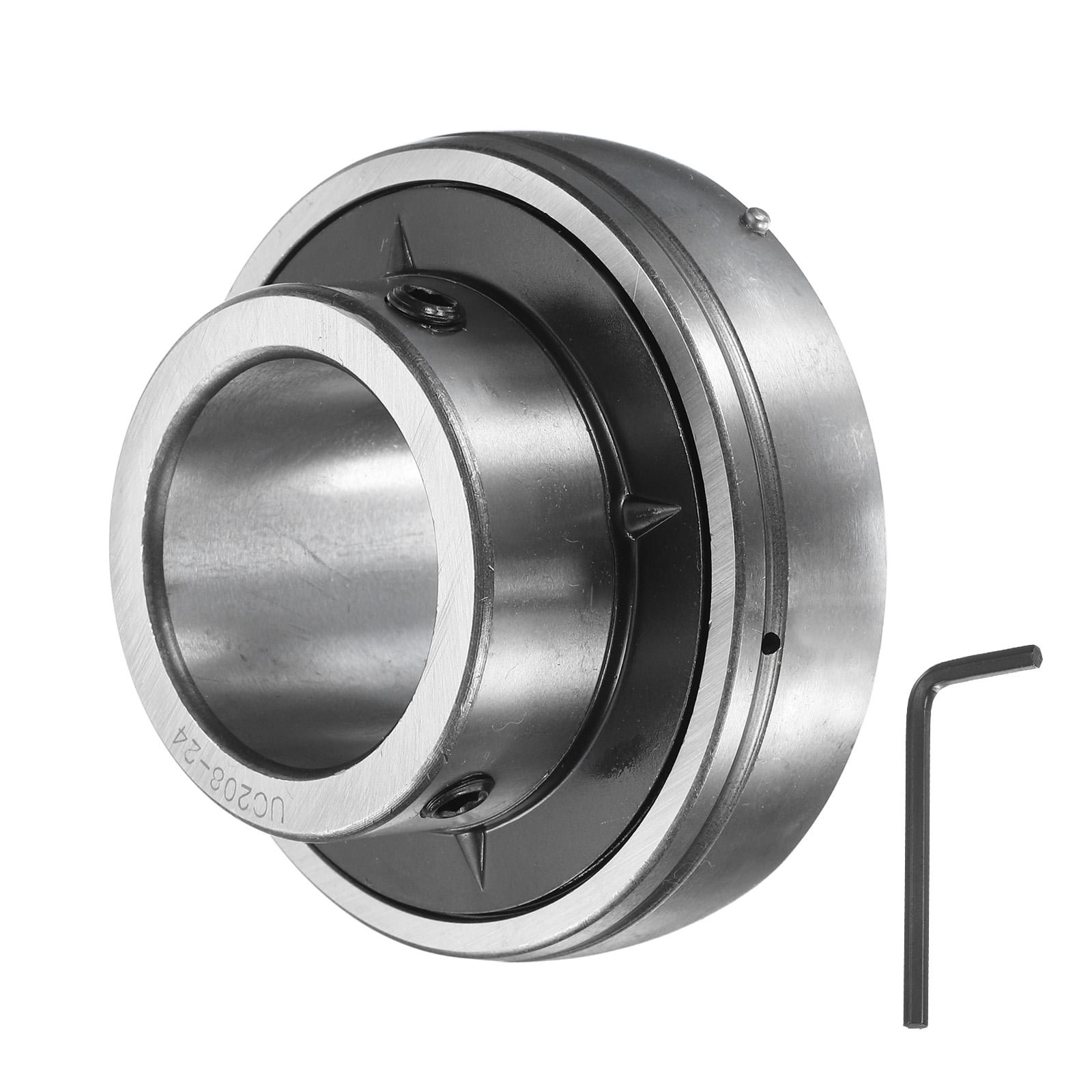 Chrome Steel UC208-24 Bore 1 1/2" Set Screws Lock Spherical Insert Ball ...