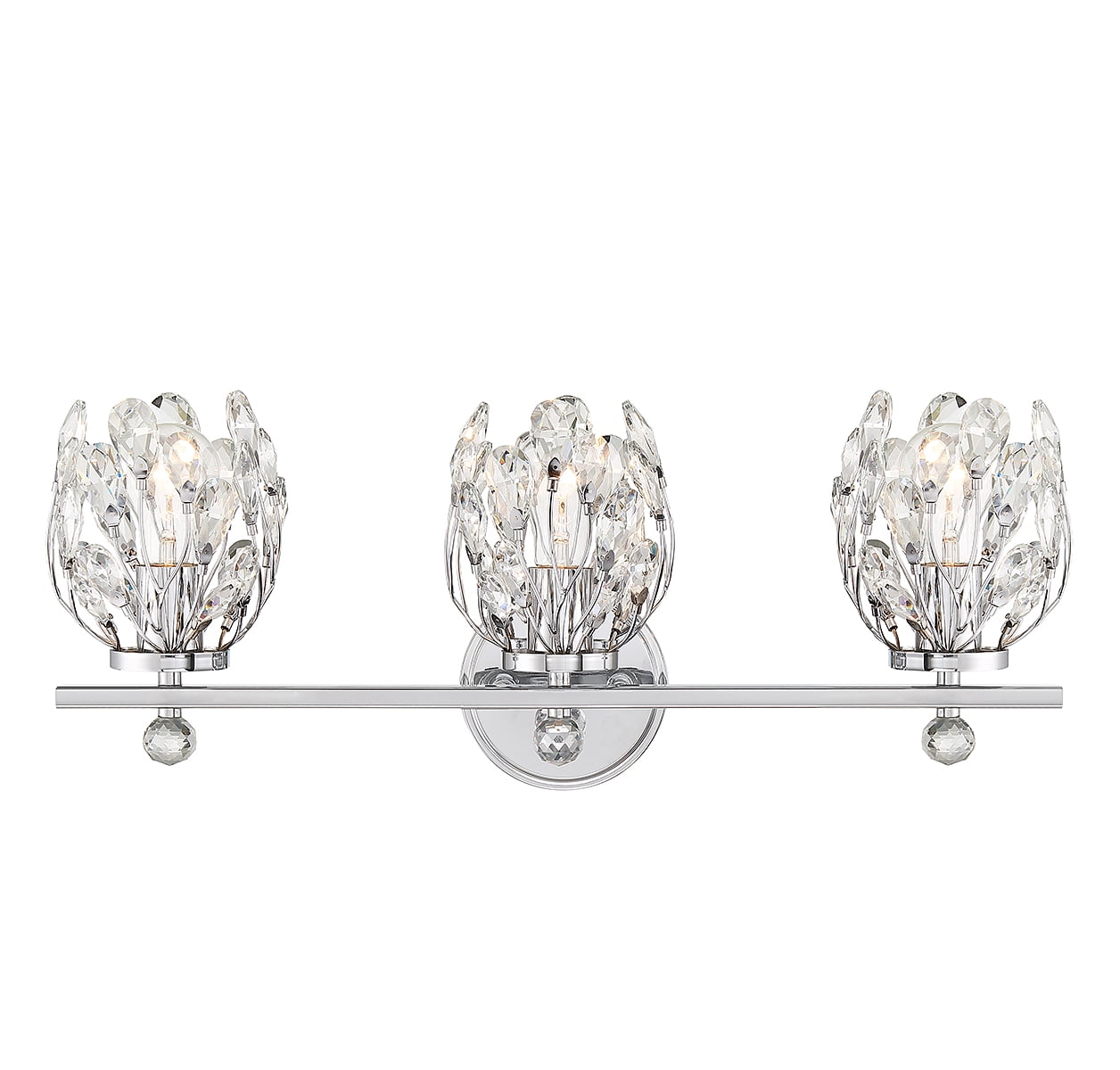 Chrome Three Light Bathroom Vanity from the Moreno Collection - Walmart.com