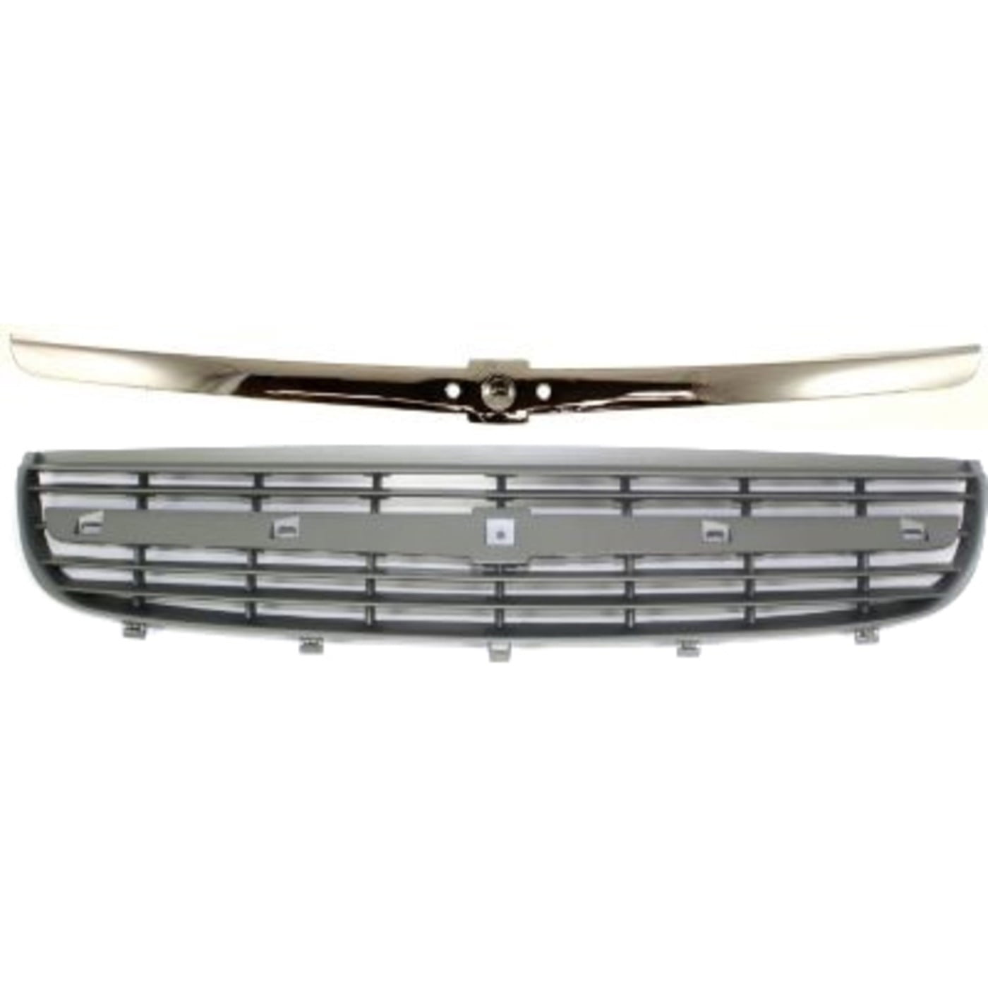 Chrome Trimmed Gray Plastic Grille Assembly Kit for Cadillac for Malibu ...