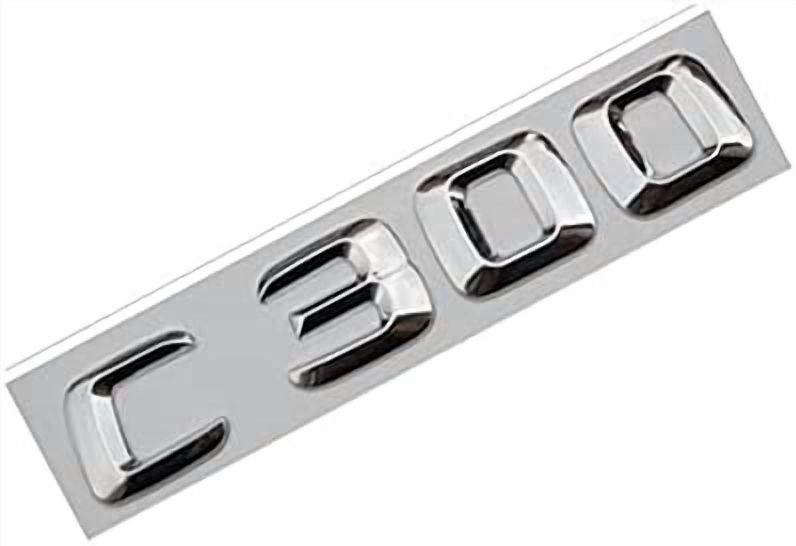 Chrome Trunk Letters Badge Emblems for Benz C300 Emblem Sticker ...