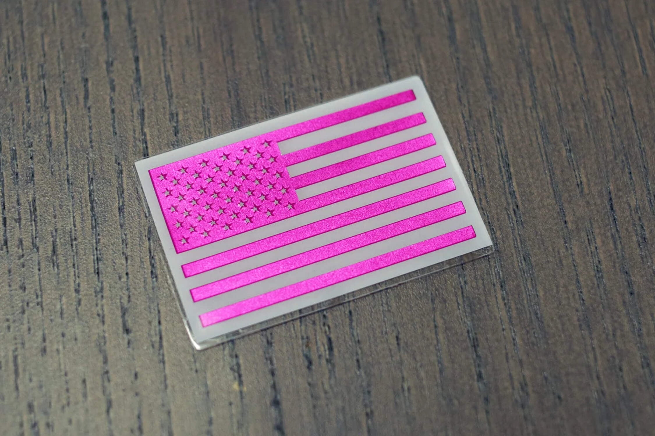 Chrome US Flag Helmet Decal (Chrome Pink) - Walmart.com