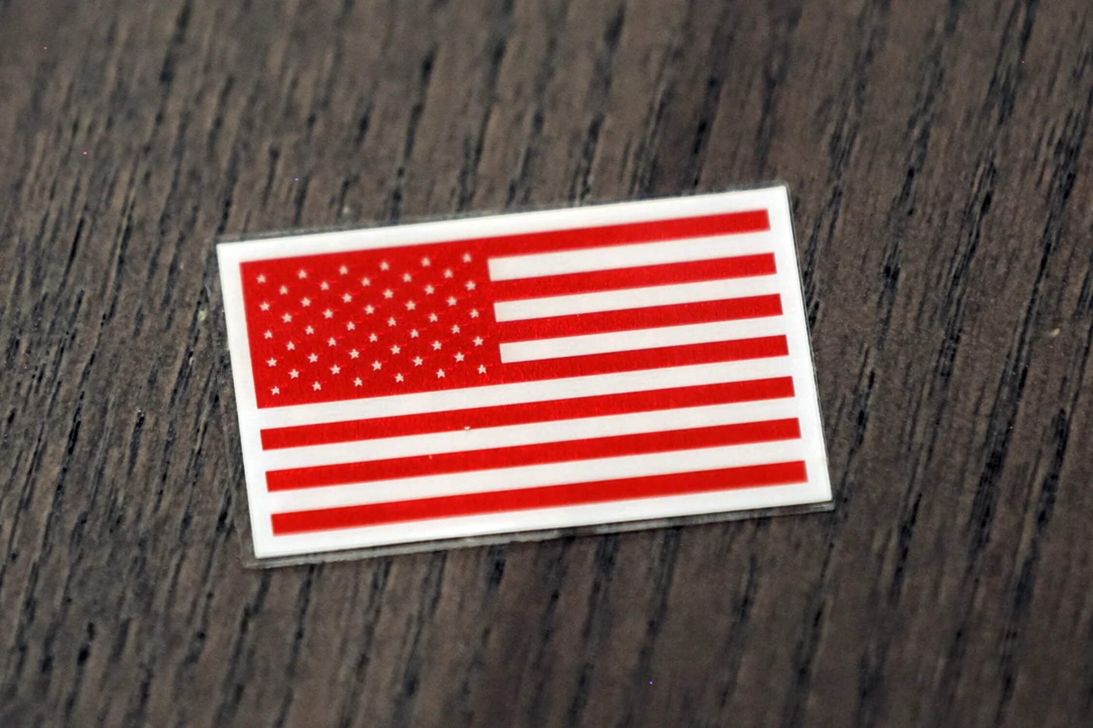Chrome US Flag Helmet Decal (Chrome Red) - Walmart.com