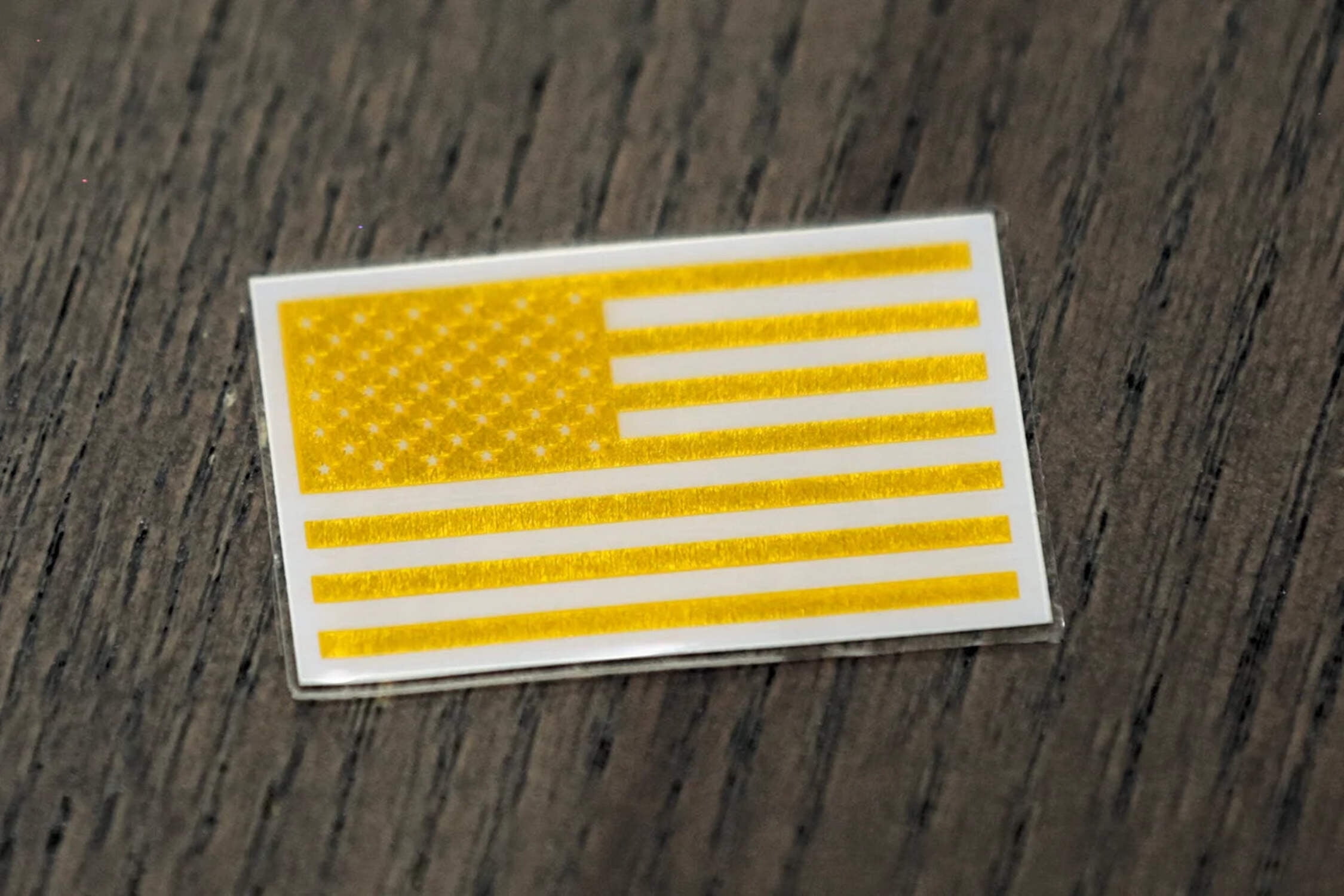 Chrome US Flag Helmet Decal (Chrome Yellow) - Walmart.com