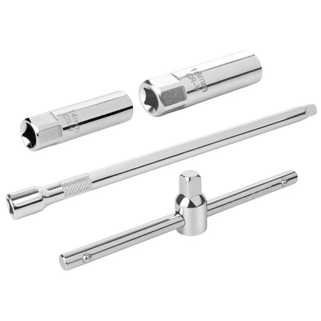 Chrome Vanadium Steel Spark Plug Socket Wrench Set 14mm 16mm T-Handle ...