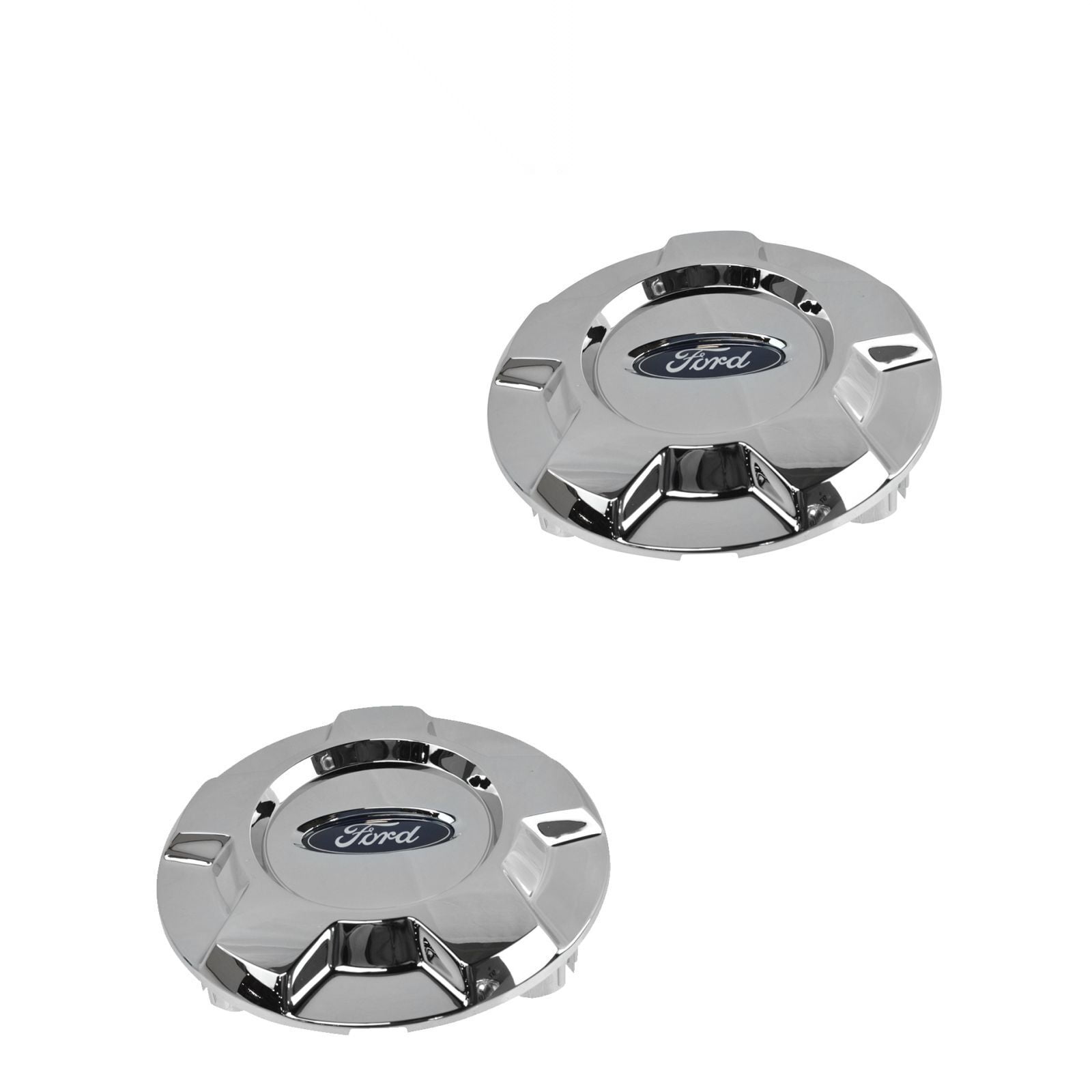 Chrome Wheel Center Cap Pair Set of 2 for Ford F150 17" 5 Spoke Alloy ...