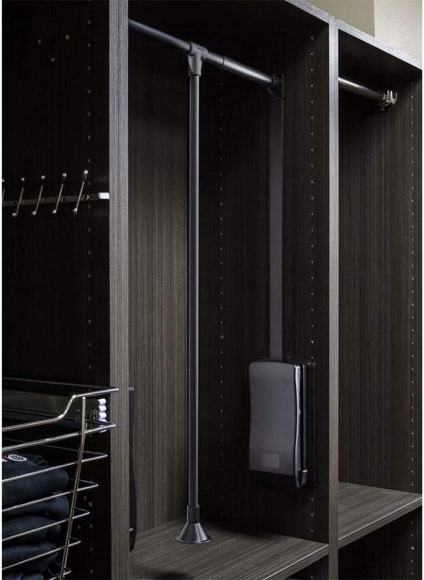 Chrome and Black 25-1/2" - 35" Expanding Wardrobe Lift - Walmart.com