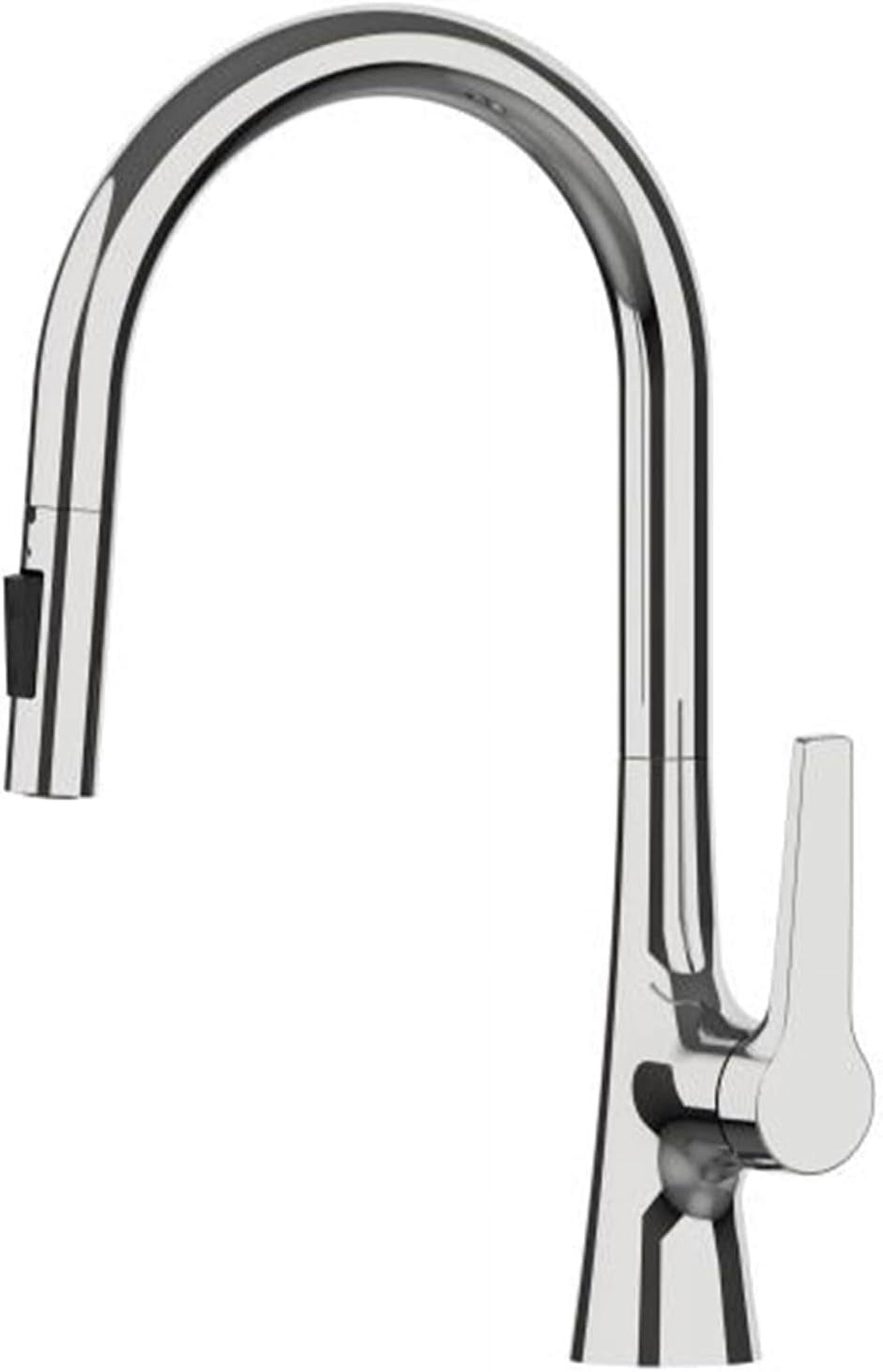 Chrome and Black Brass Deck Mounted Single Hole Rotation Mixer Cold and ...