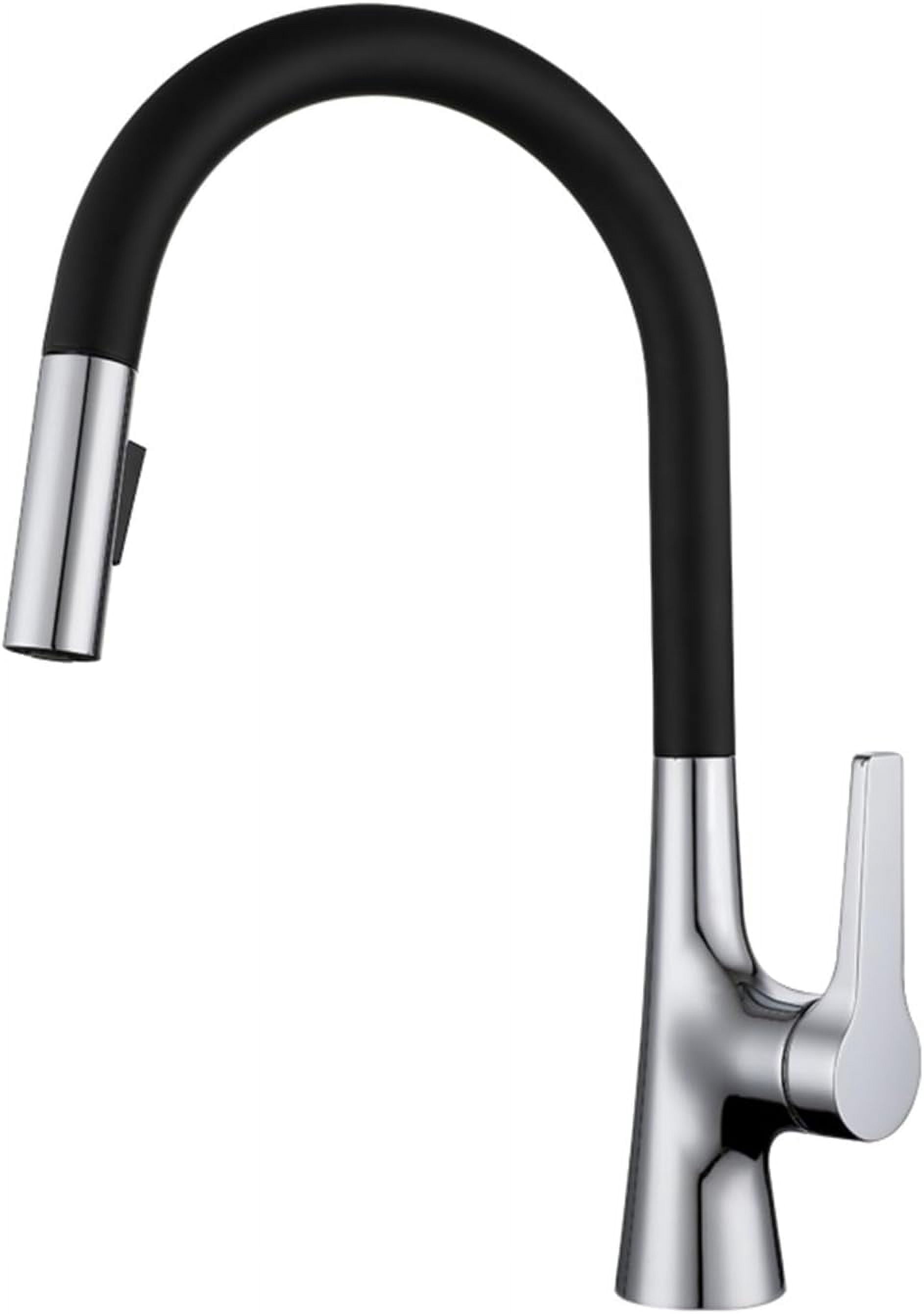 Chrome and Black Brass Deck Mounted Single Hole Rotation Mixer Cold and ...