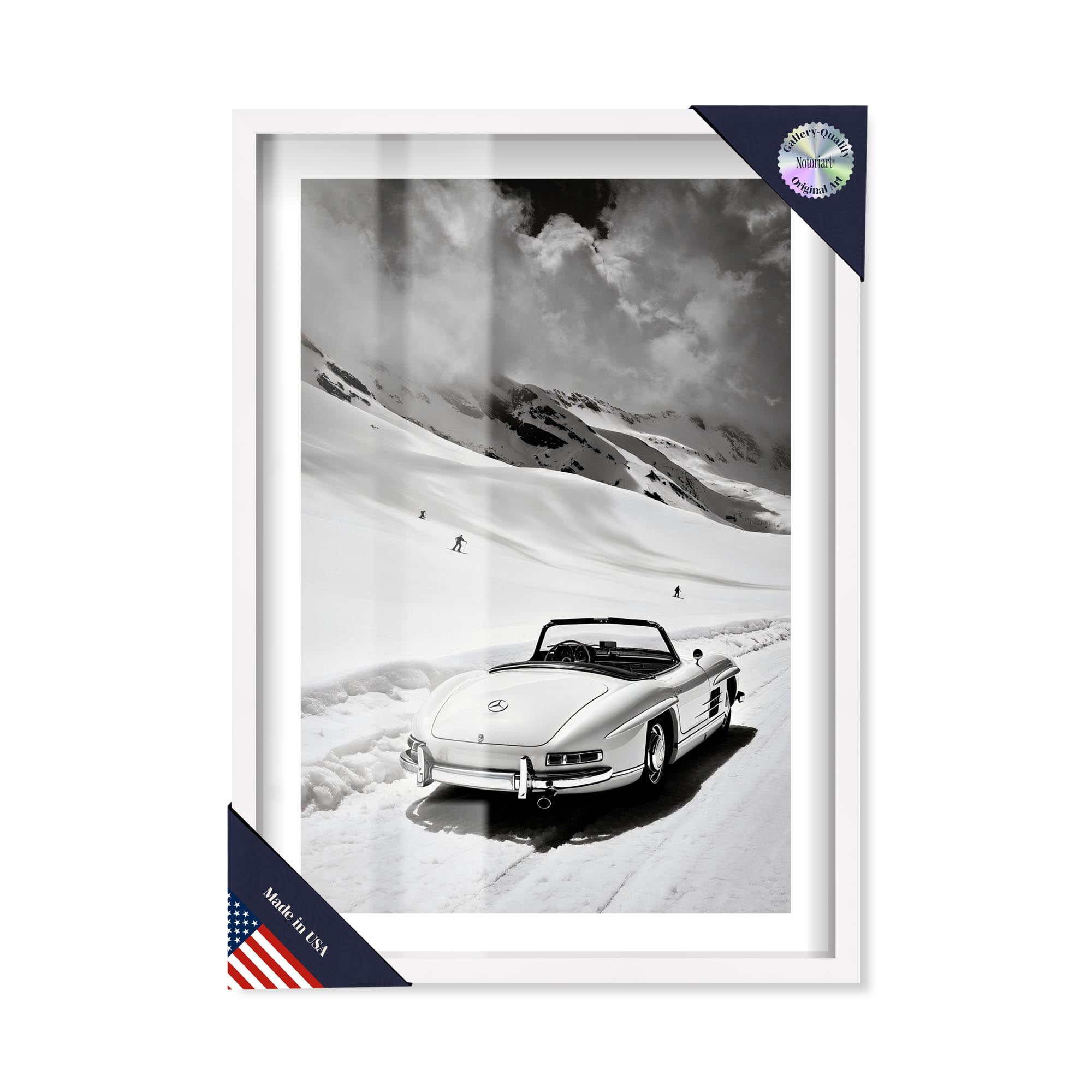 Chrome and Frost Shadowbox Print Fashion Art Prints by Notoriart, White ...