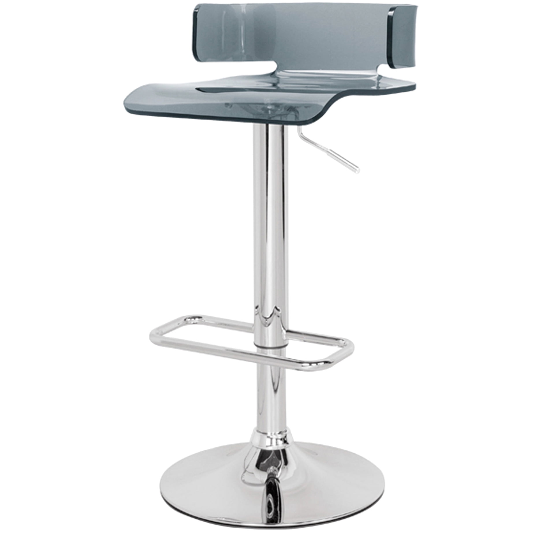 Chrome and Grey Adjustable Swivel Stool | 360° Mobility in Bedroom or ...