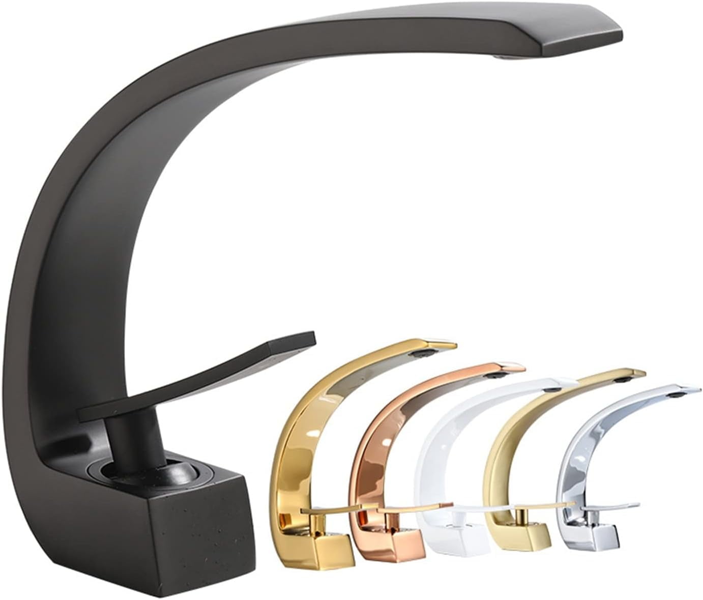 Chrome and Multicolored Brass Bathroom Faucet Basin Sink Faucet Single ...