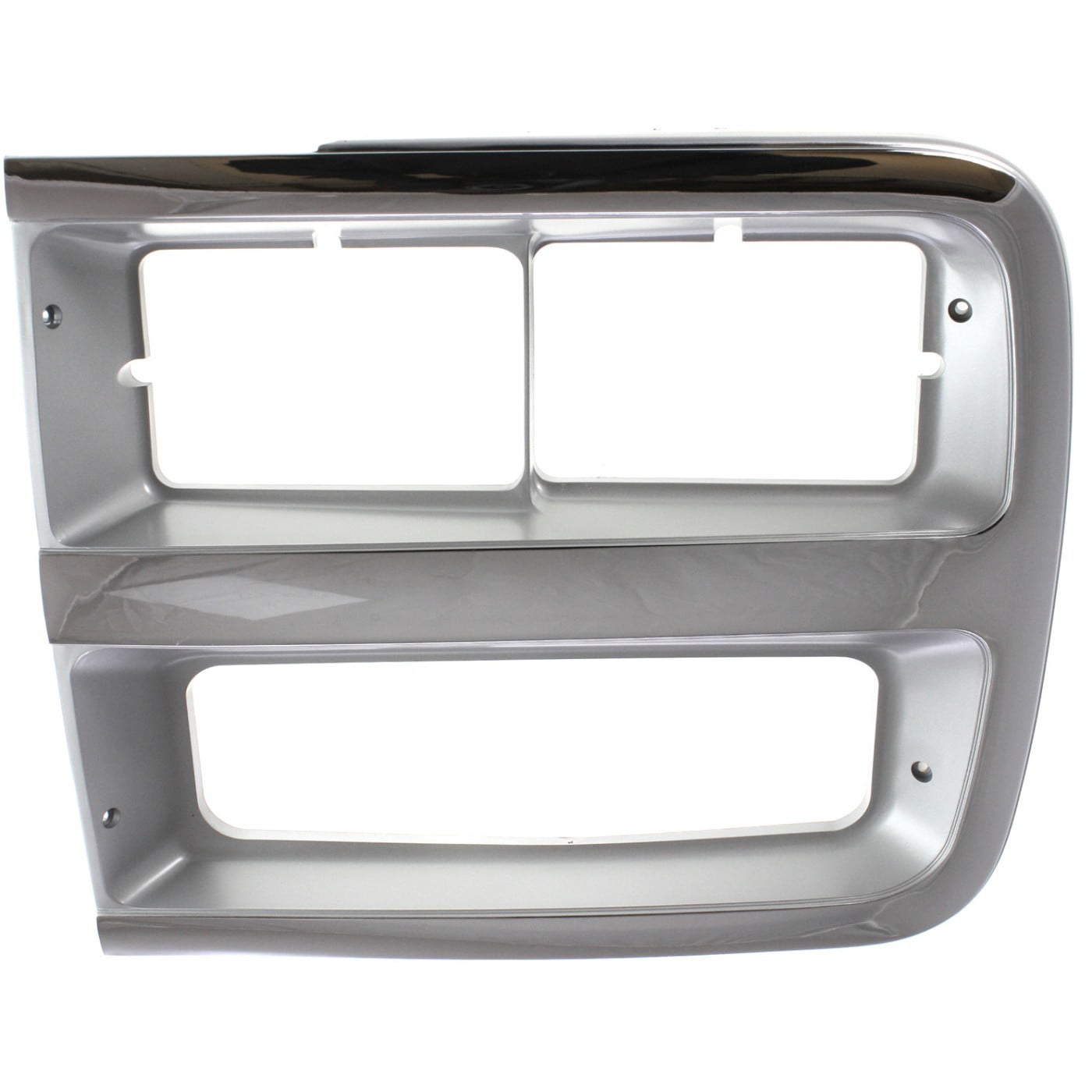 Chrome and Silver Head Door Bezel for GM Left Headlight - 15685965 ...