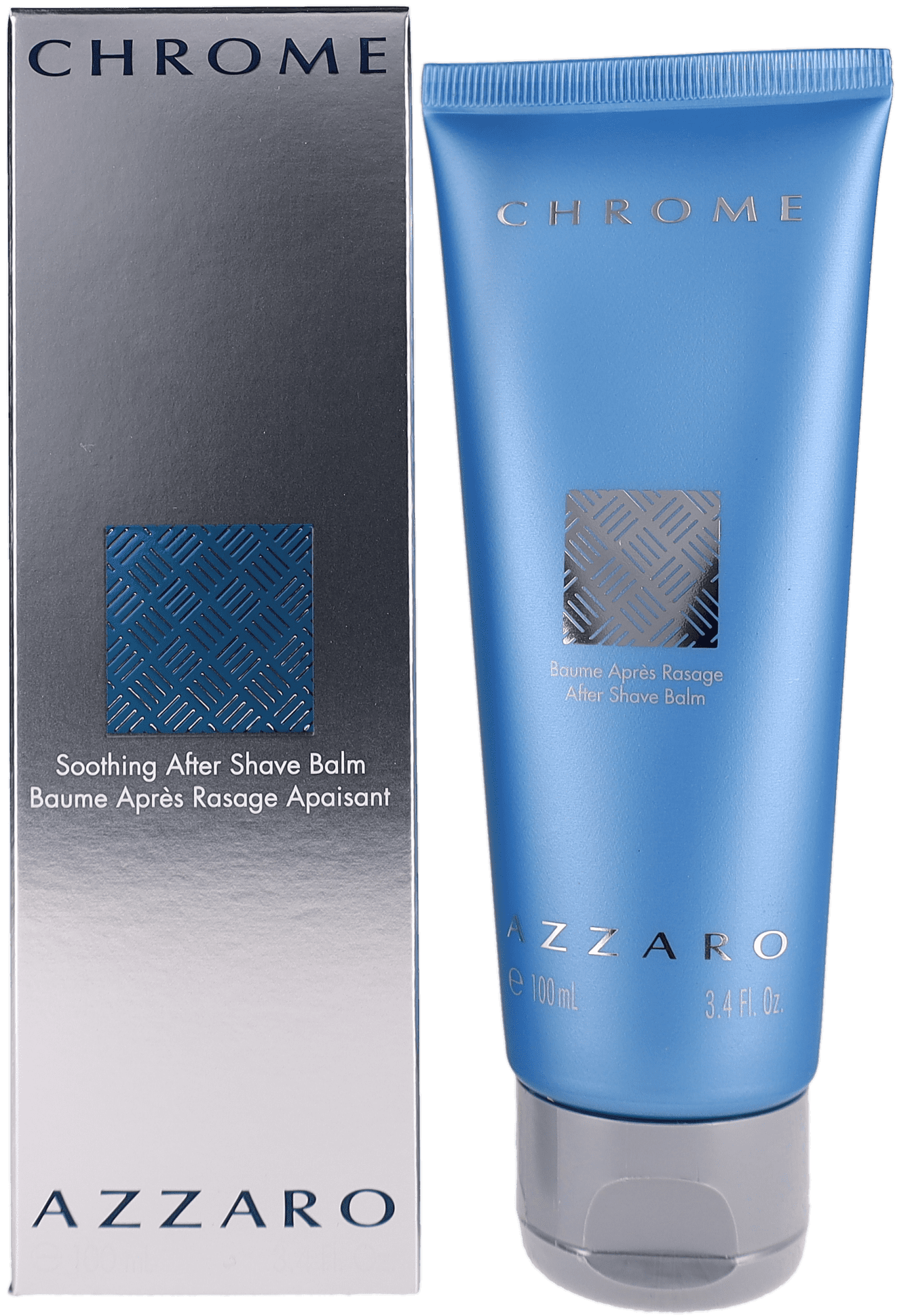 Azzaro Chrome, 3.4 oz Light, Non-Greasy After Shave Balm for Men ...