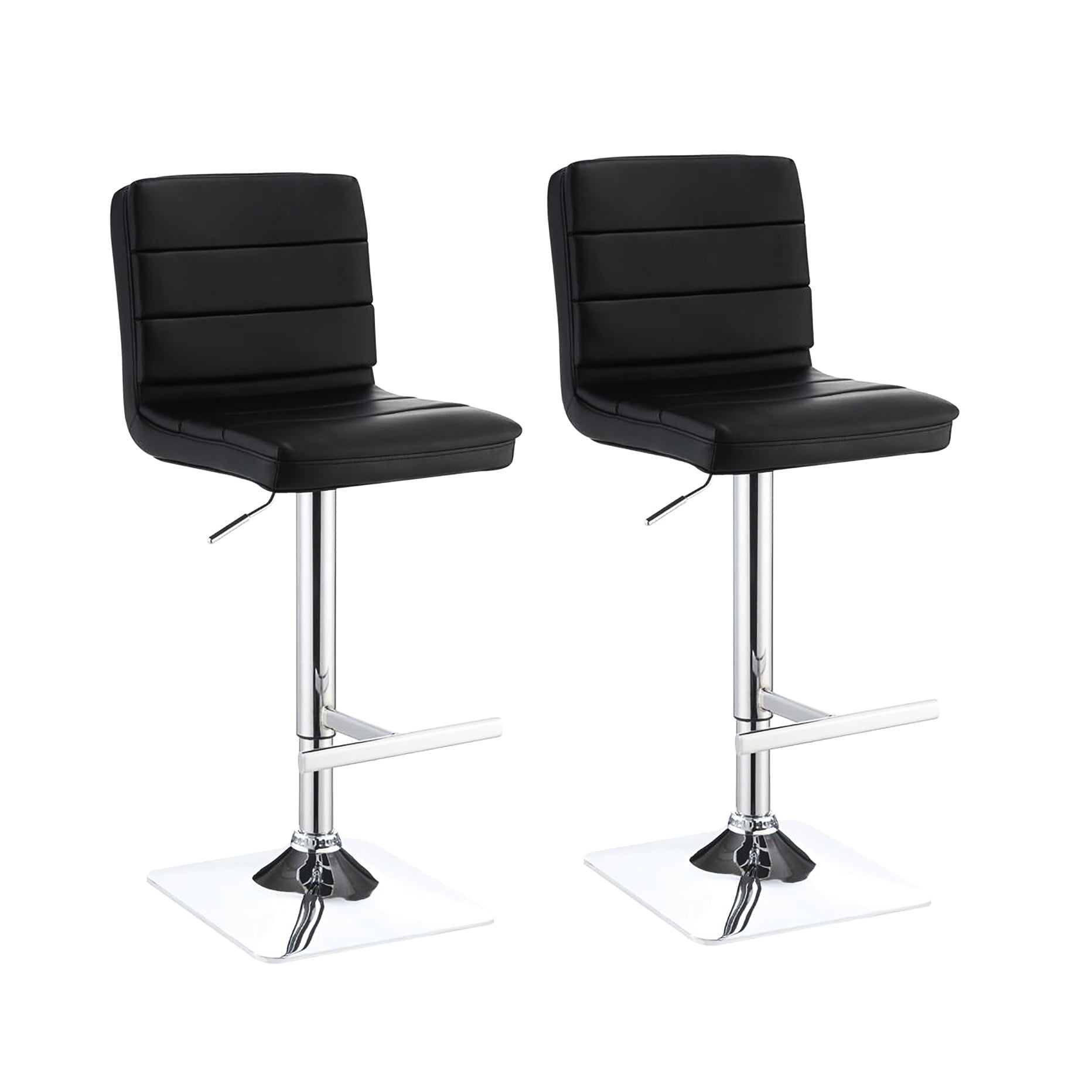 Chrome-finished Pedestal Base Bar Stools - Modern Look for Dining Room ...