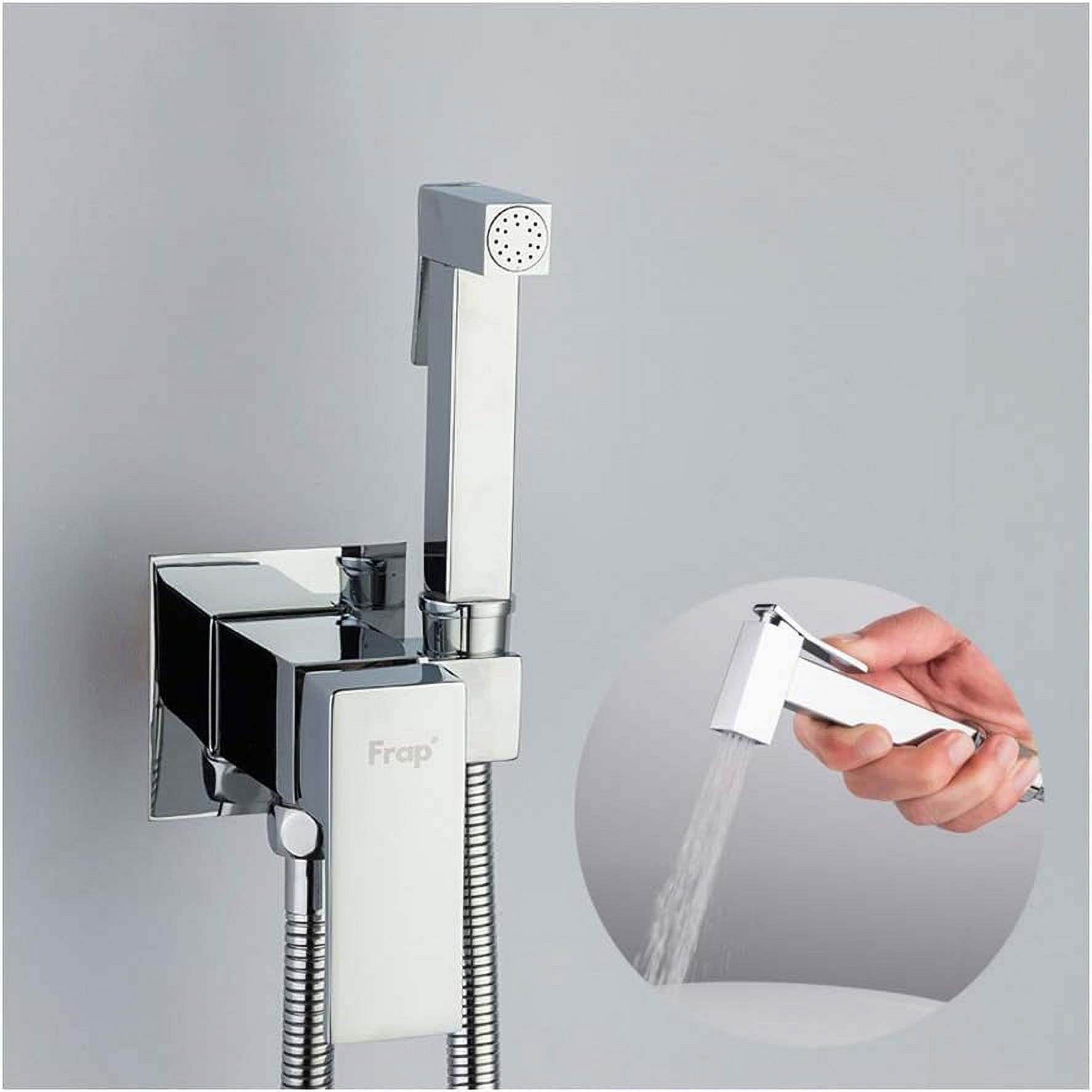 ChromeSprayer Brass Handheld Shower Toilet Sprayer Cold Hot Water Mixer ...